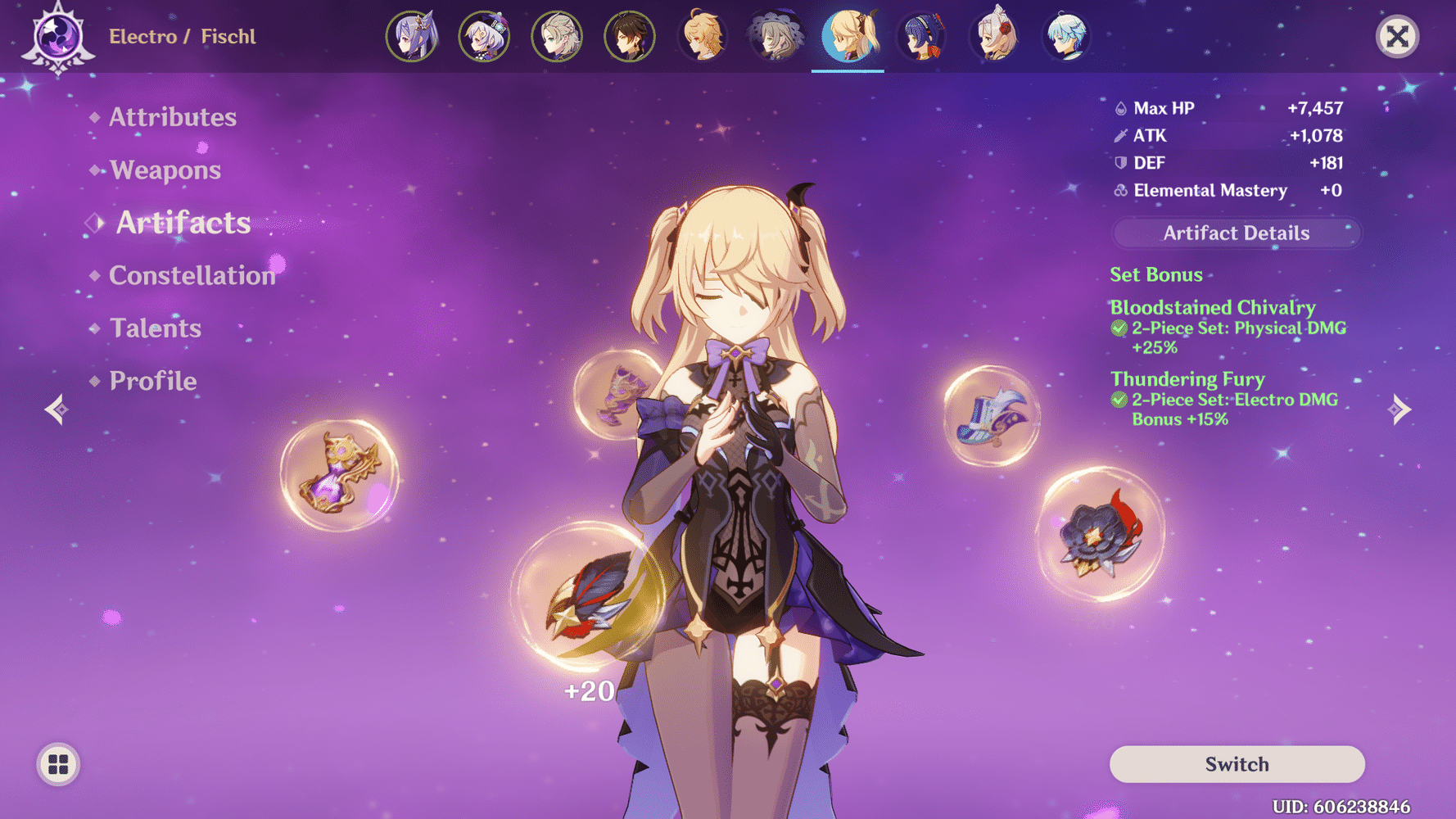 What's an optimal build for my C6 Fischl? Genshin Impact | HoYoLAB