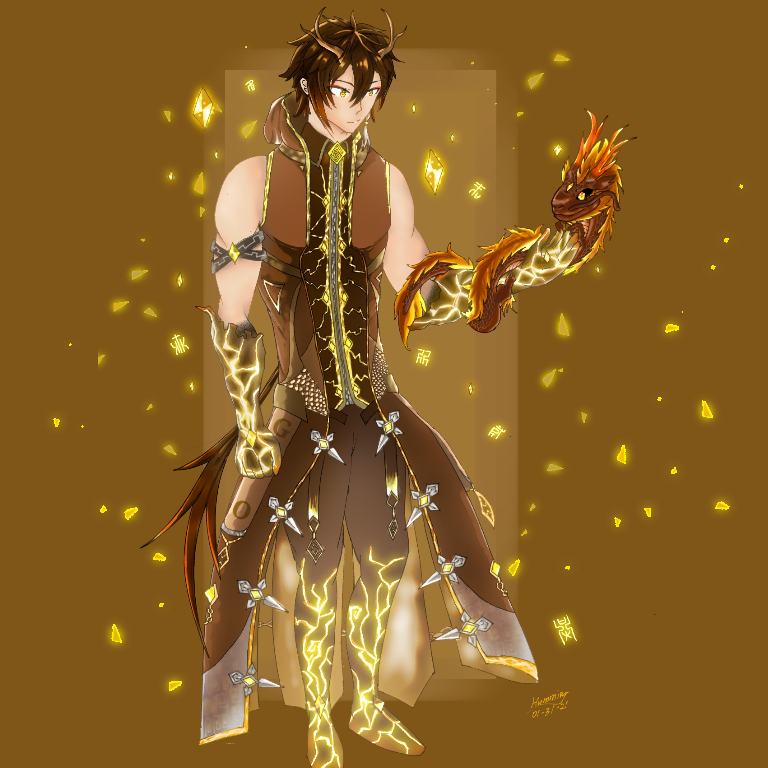 Zhongli's Rex Lapis Form Fanart Everyone!! Genshin Impact | HoYoLAB