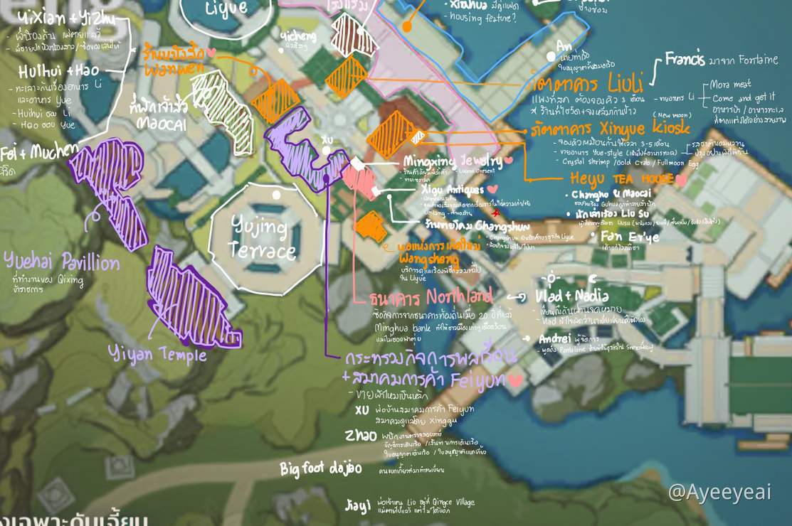 ทำความรู้จักผังเมือง Liyue กันค่ะ | Genshin Impact | HoYoLAB