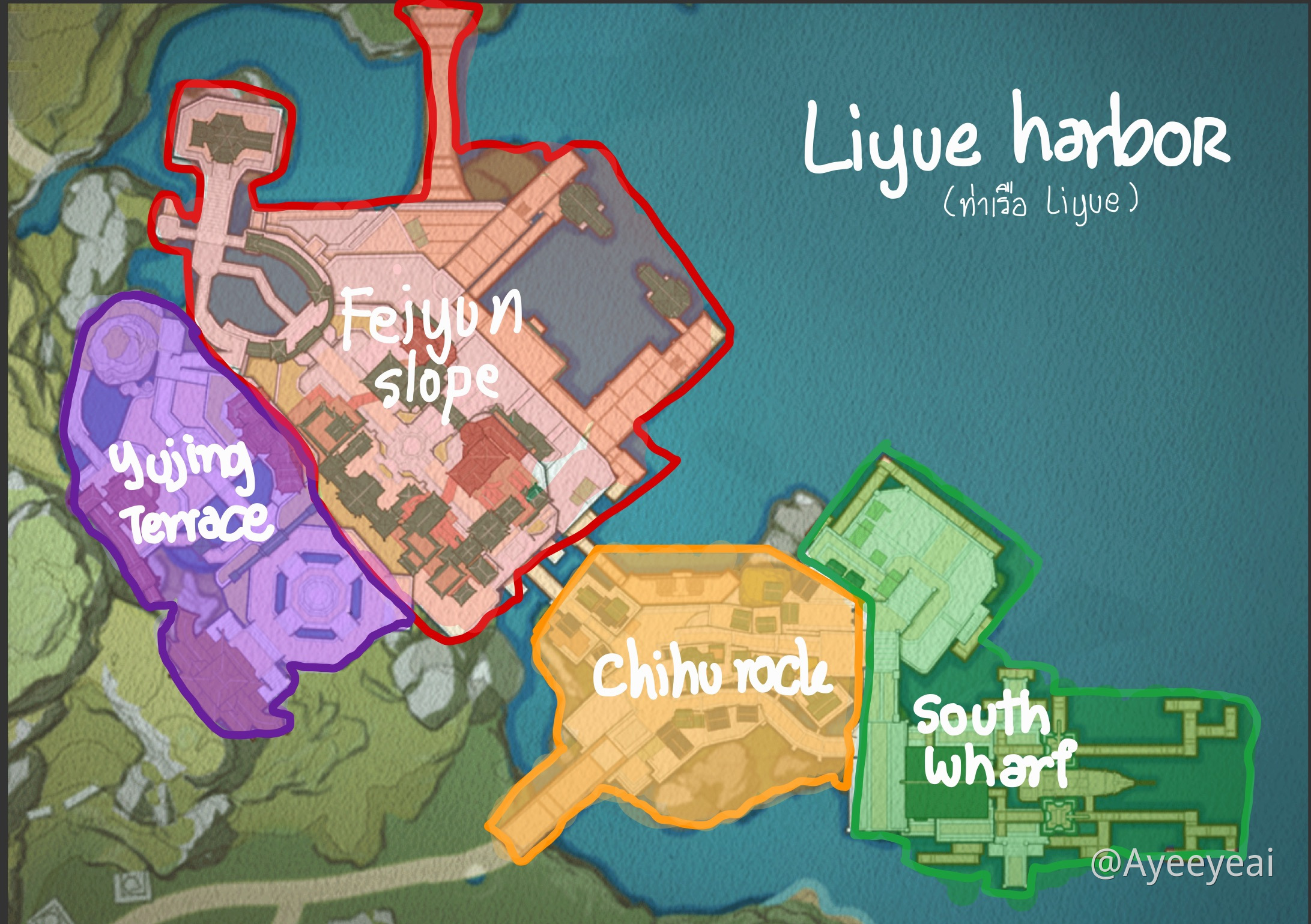ทำความรู้จักผังเมือง Liyue กันค่ะ Genshin Impact | HoYoLAB