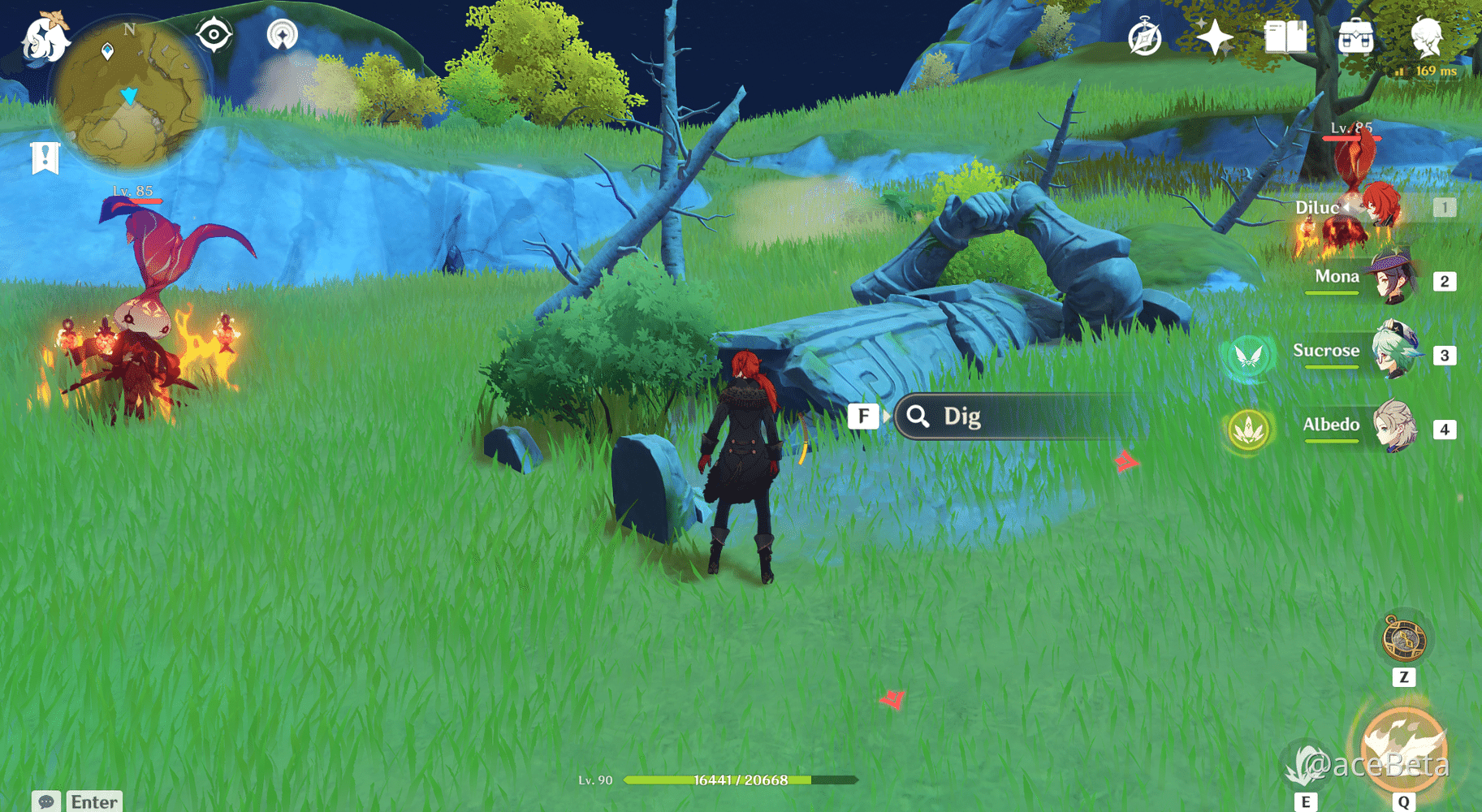 Exquisite Chest LocationWhat's next? Diluc defeating Pyro slimes with ...