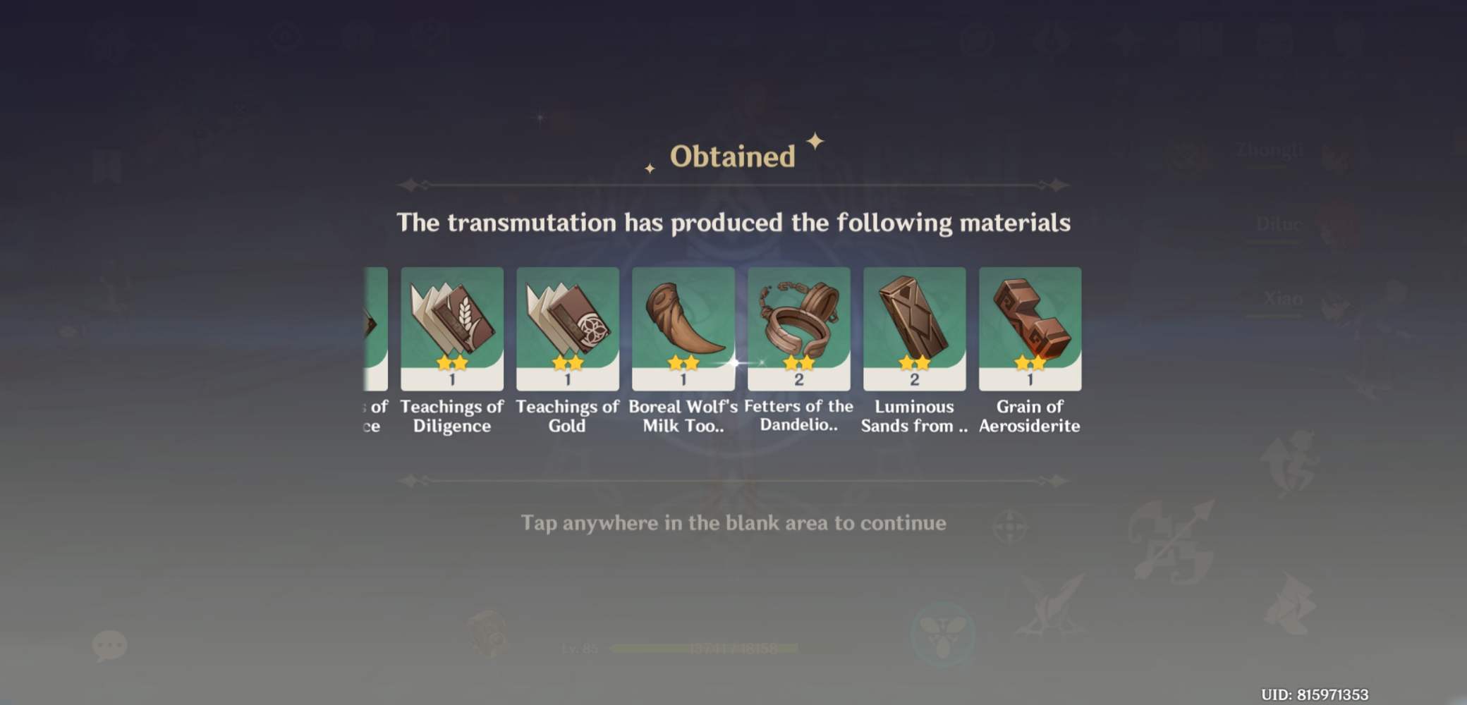 First Transmutation Genshin Impact | HoYoLAB