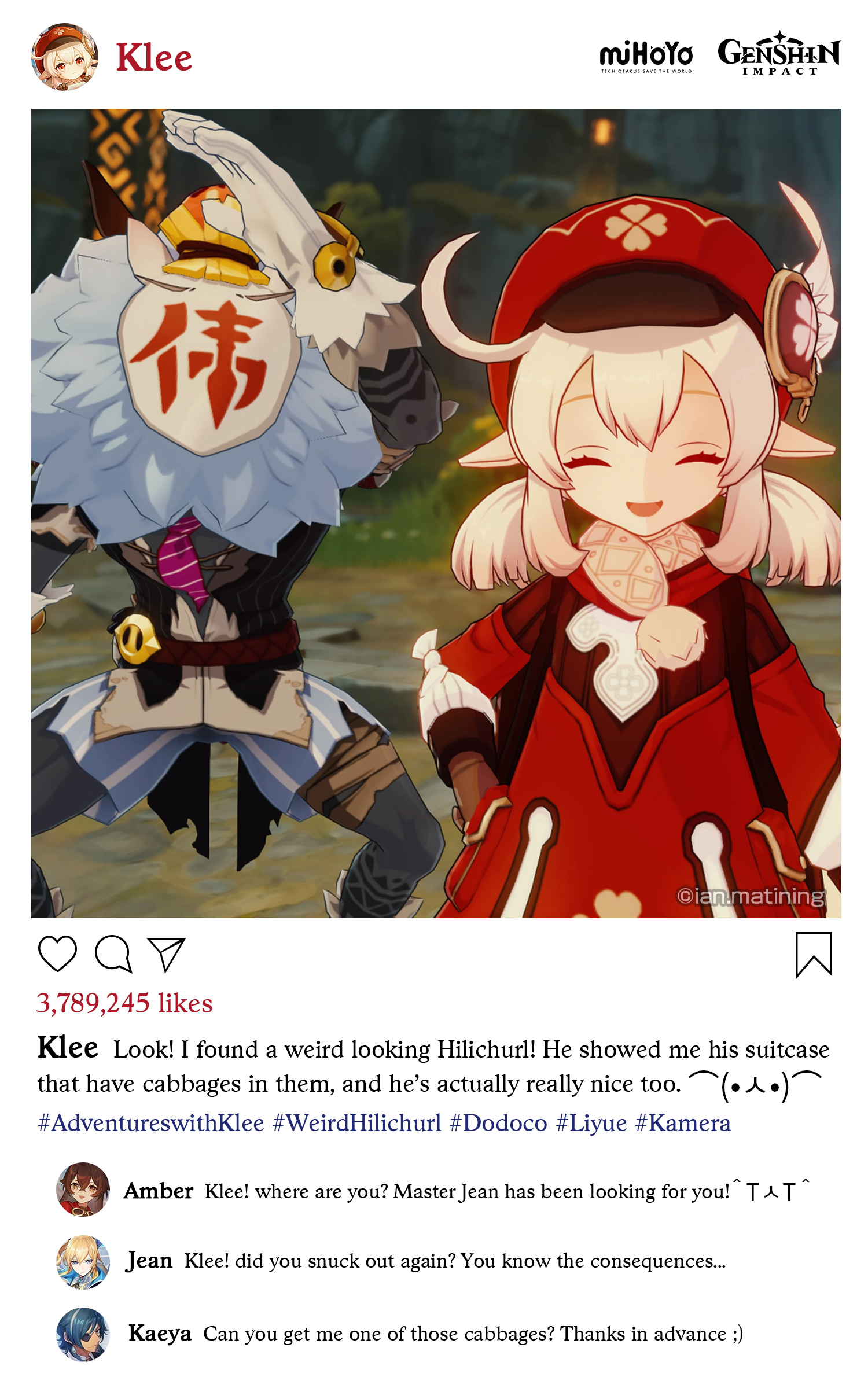 Adventures with Klee - part 1 Genshin Impact | HoYoLAB