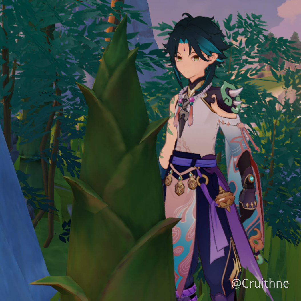 Just Xiao staring at a Bamboo Shoot as big as his body Genshin Impact ...