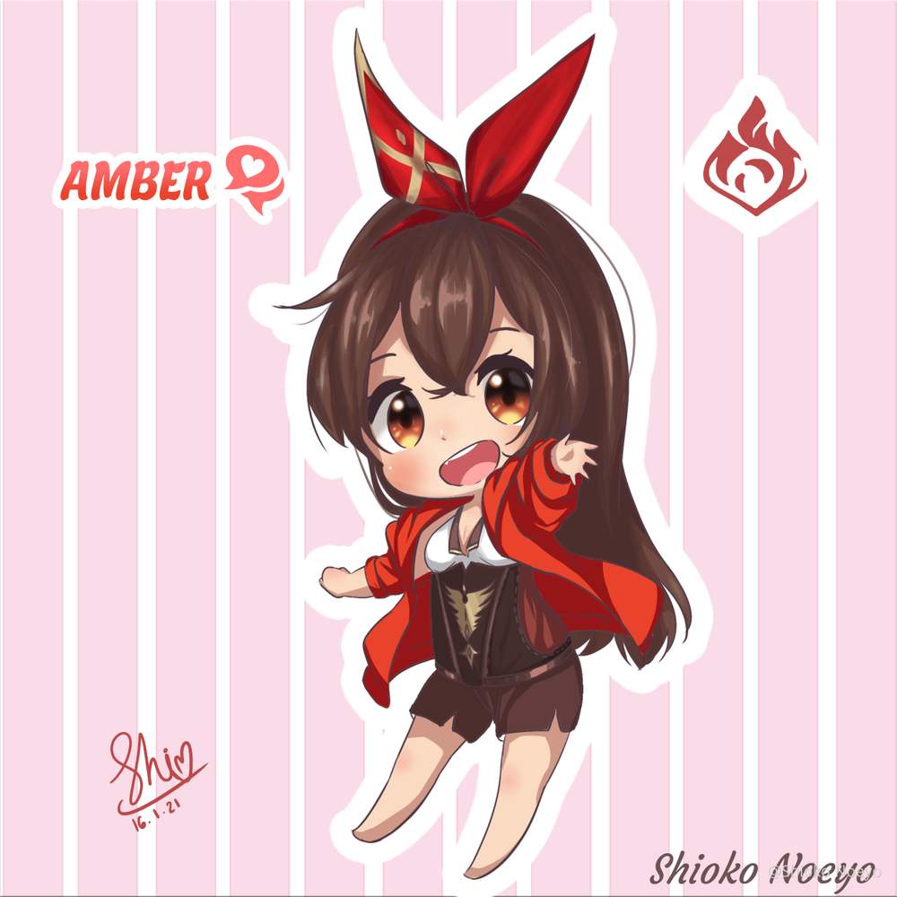 Amber fan art! Genshin Impact | HoYoLAB