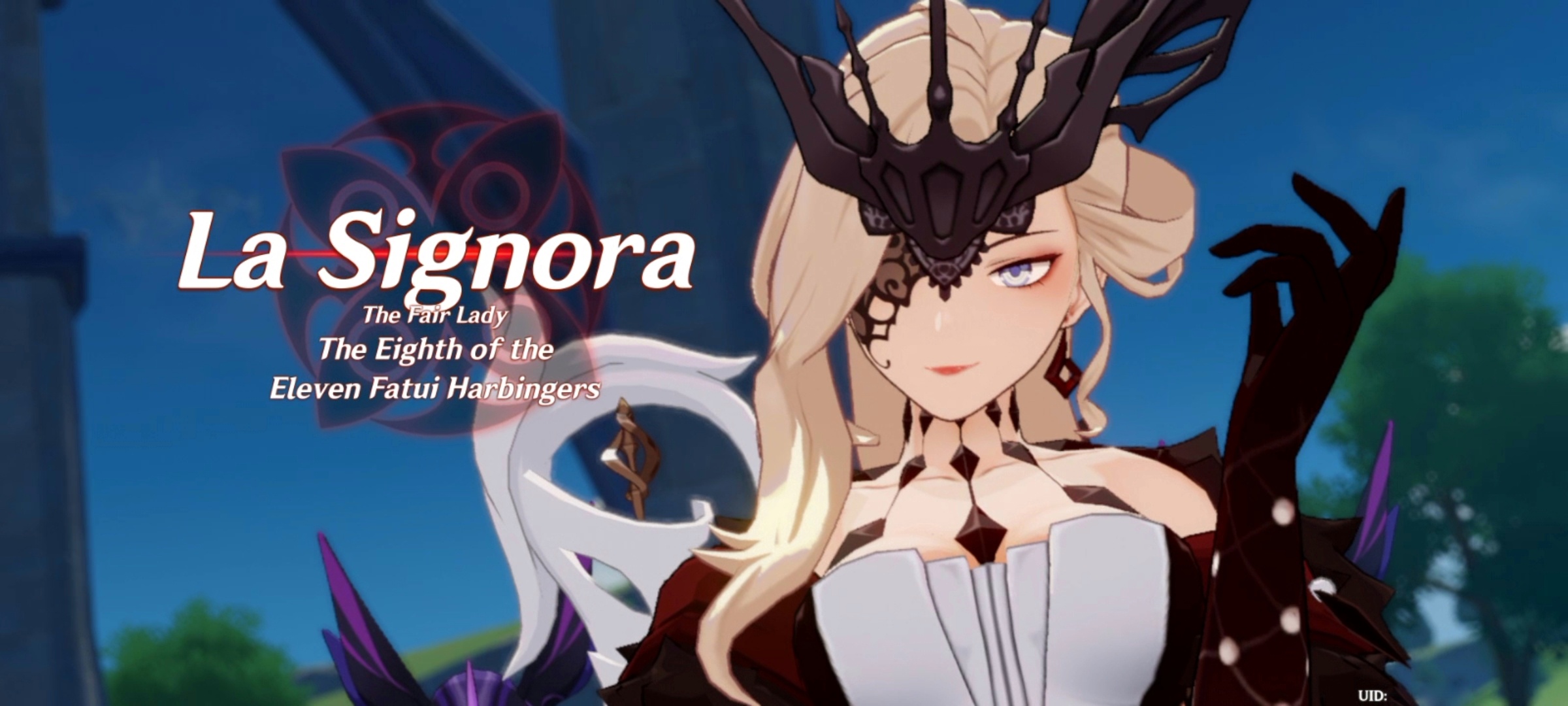 Just a screen capture of La Signora. Genshin Impact | HoYoLAB