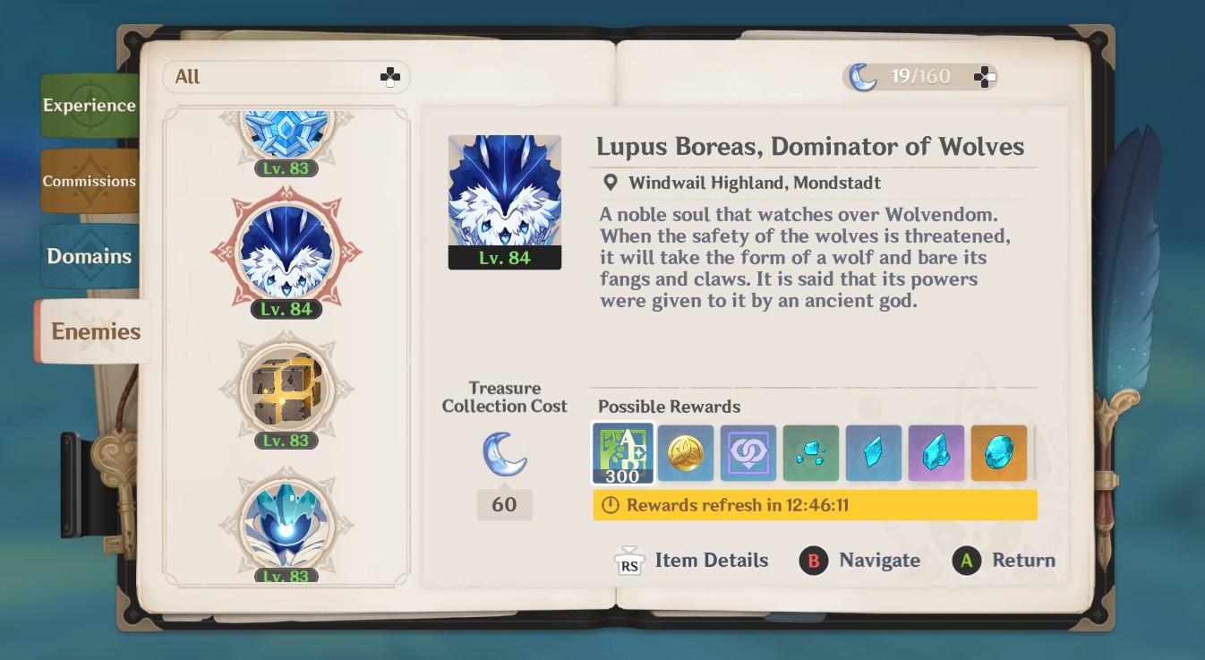 Wolf boss is accessible again Genshin Impact | HoYoLAB