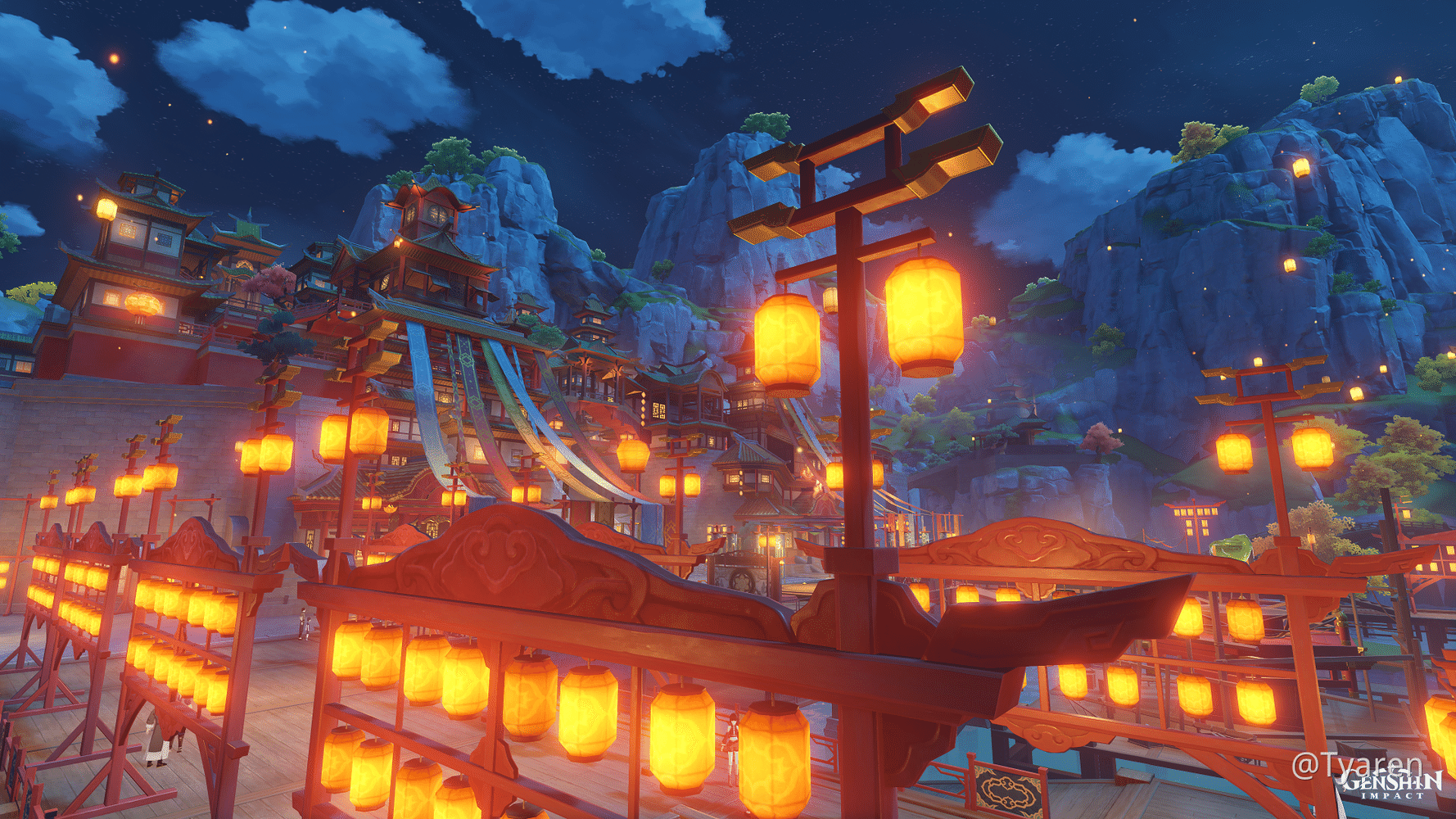 Liyue's beautiful Lantern Festival with Xiao Genshin Impact | HoYoLAB