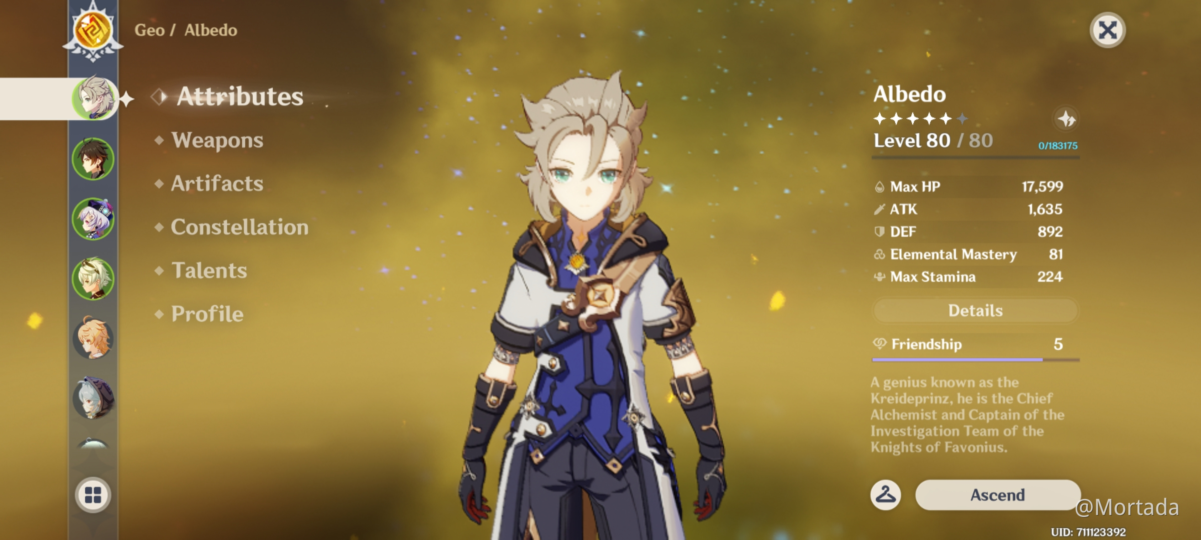 Albedo physical dps??(press to see full view) Genshin Impact | HoYoLAB