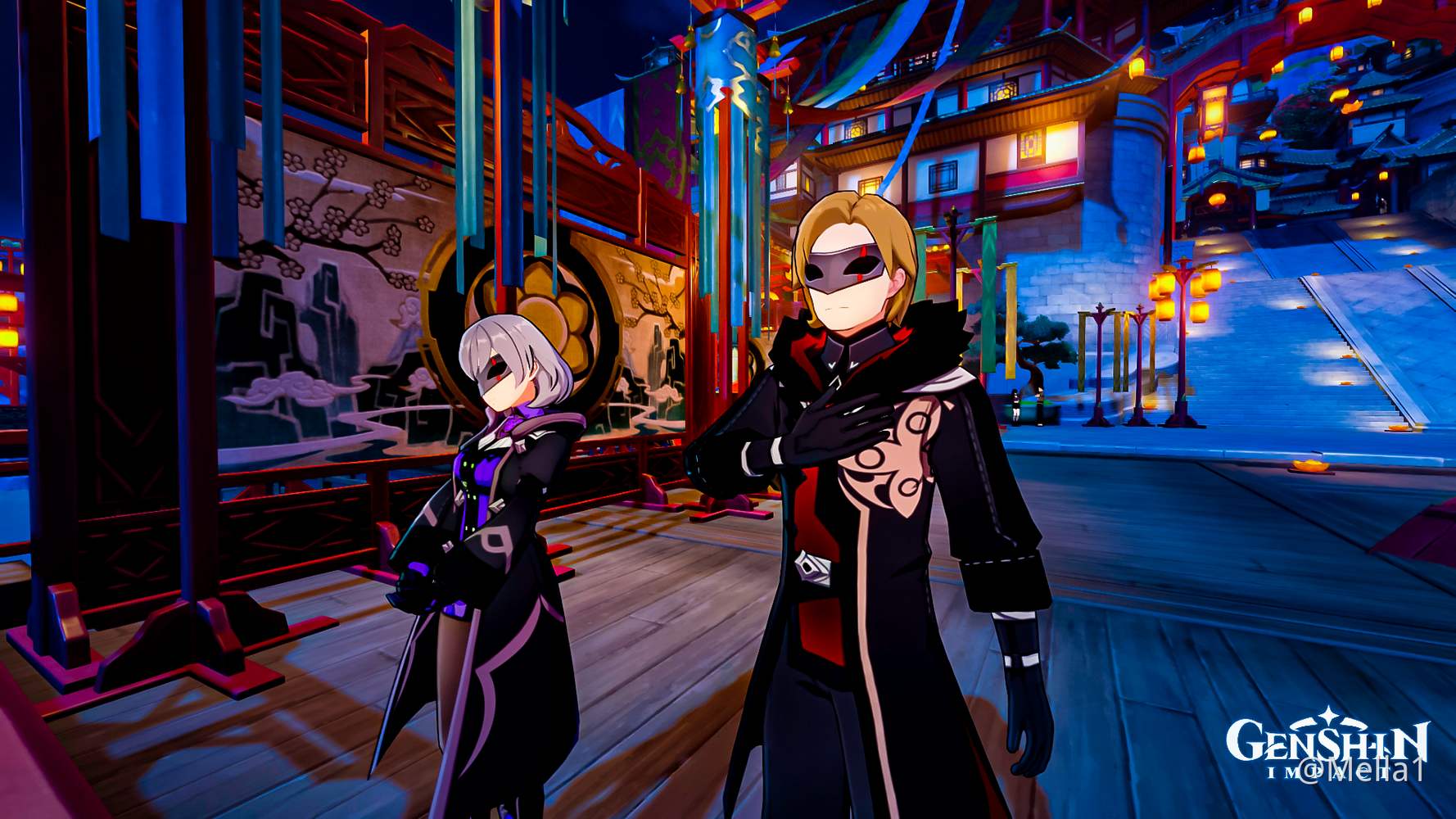 Liyue at Night (Lovely Fatui guards) Genshin Impact | HoYoLAB