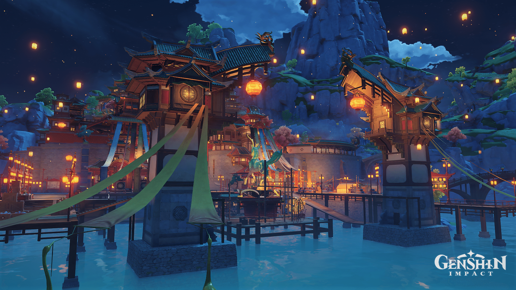 Liyue at night~ Genshin Impact | HoYoLAB