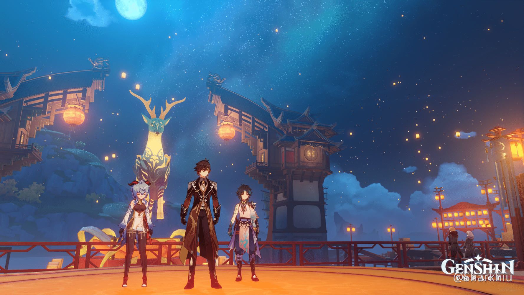 Happy Lantern Rite! Enjoying the festival with the Liyue gang ...