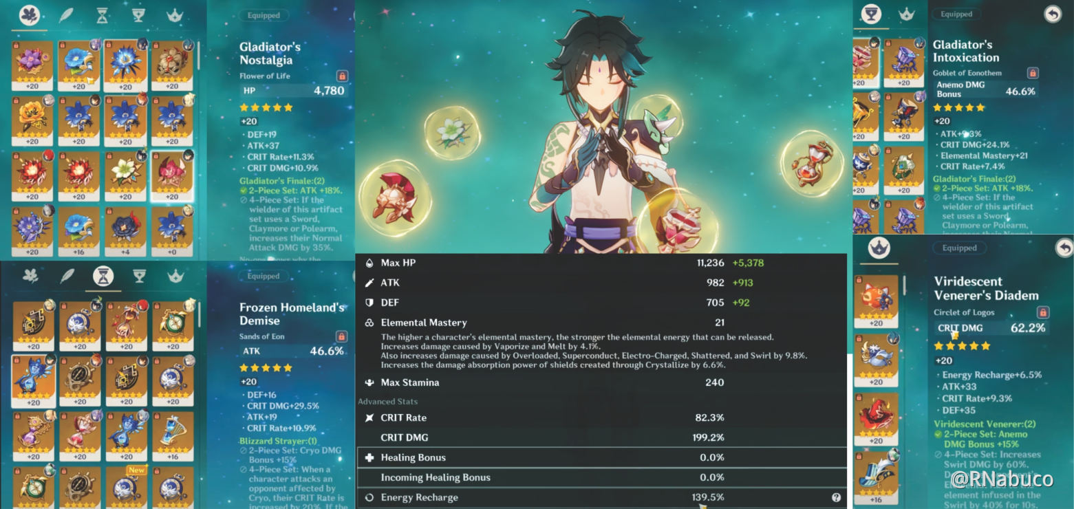[V1.3 Guia] Xiao - Artefatos (Atributos Principais e sub atributos ...