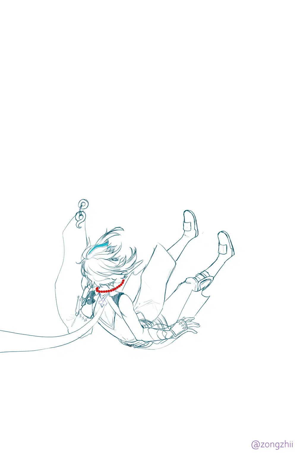 drowning drawing pose