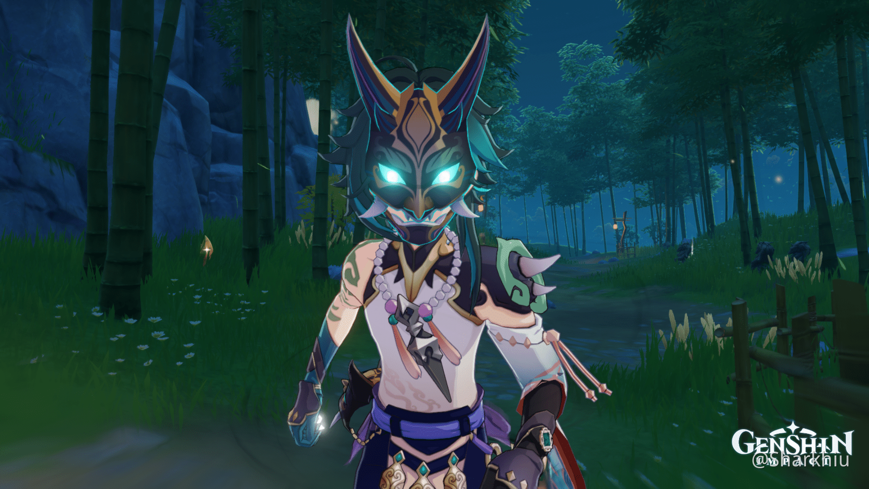 Xiao's burst in close-up look scary but cool at the same time! Genshin ...