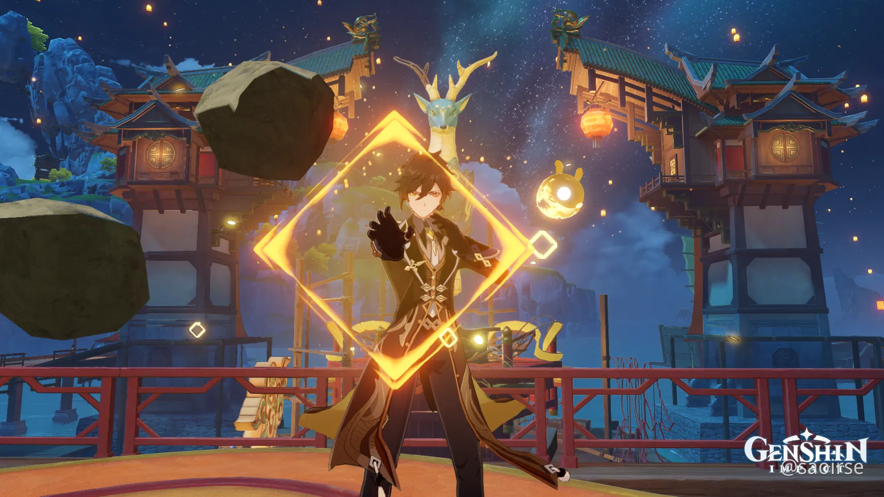 Just some zhongli screenshots during the festival Genshin Impact | HoYoLAB