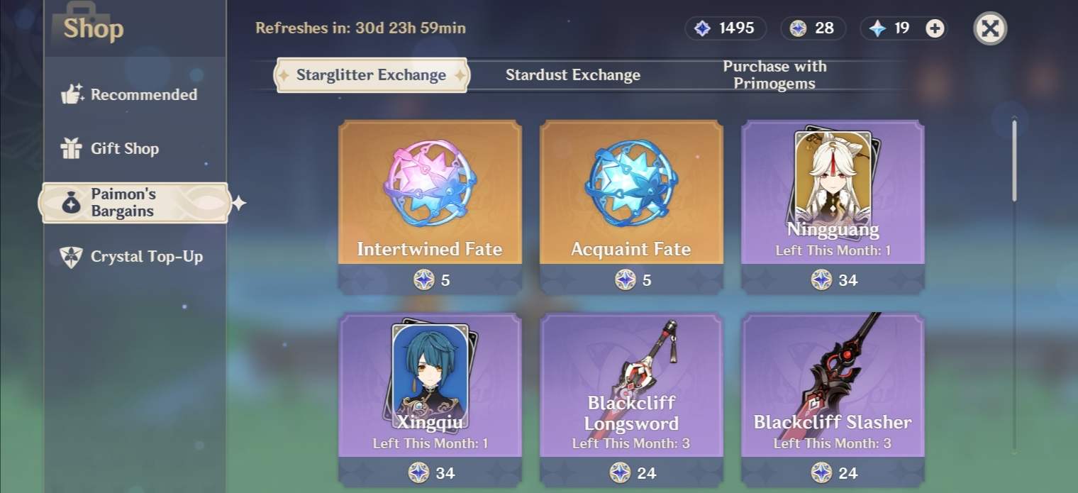 This month's paimon bargain Genshin Impact | HoYoLAB