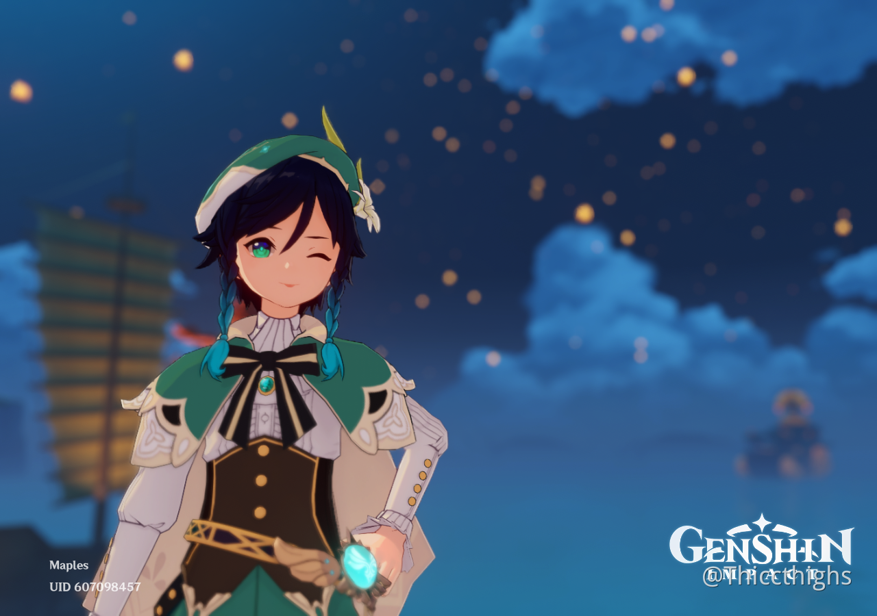 Photos I Took of Venti Part 3 (sea of lights event) Genshin Impact ...