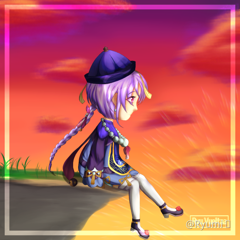 Qiqi at the cliff Genshin Impact | HoYoLAB