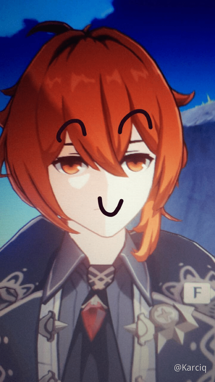 Smiling Diluc Genshin Impact | HoYoLAB