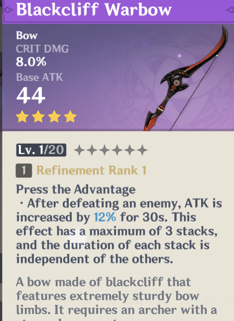 Blackliff Warbow or Favonius Bow on Childe Genshin Impact | HoYoLAB