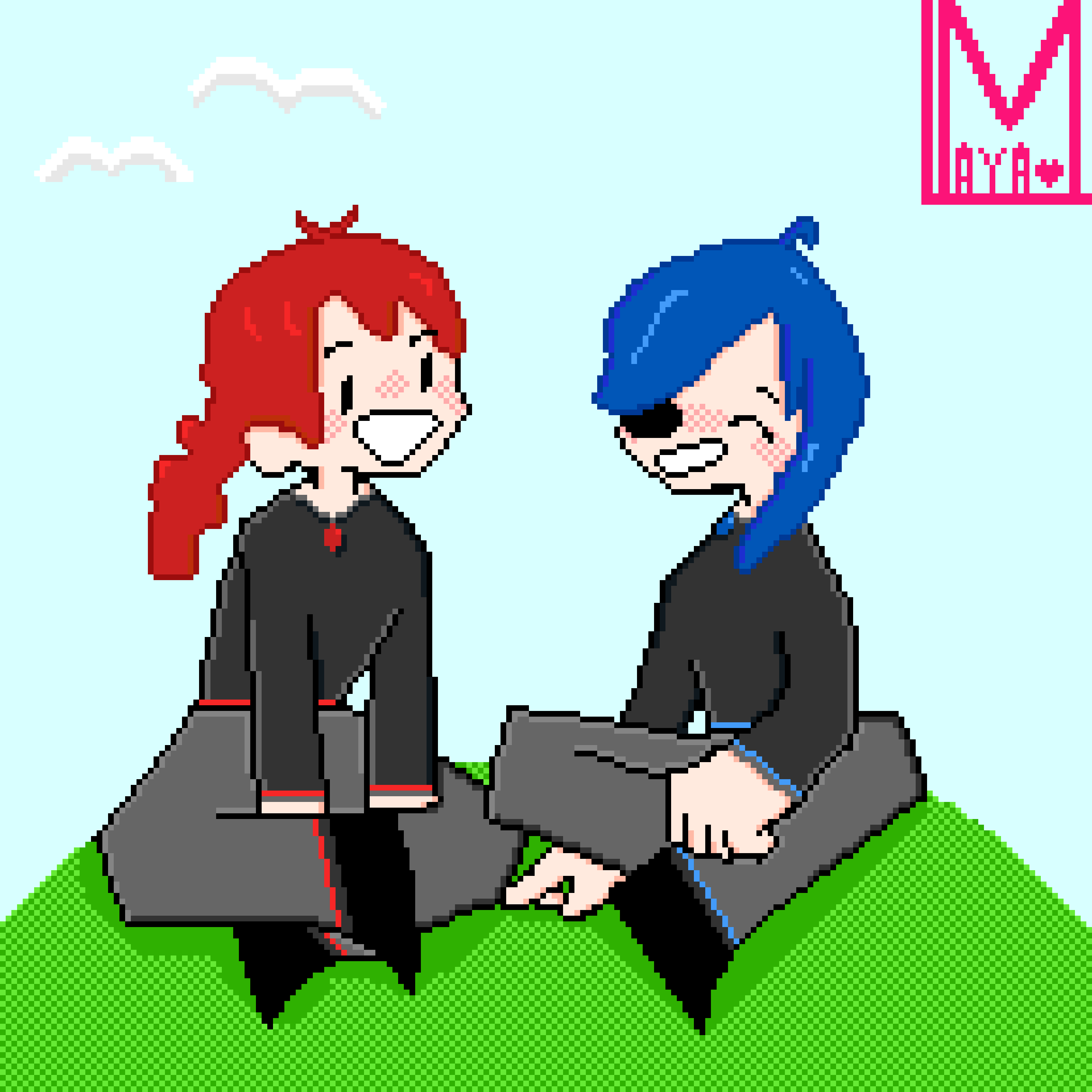 Diluc and Kaeya! ~ Simple pixel Art Genshin Impact | HoYoLAB