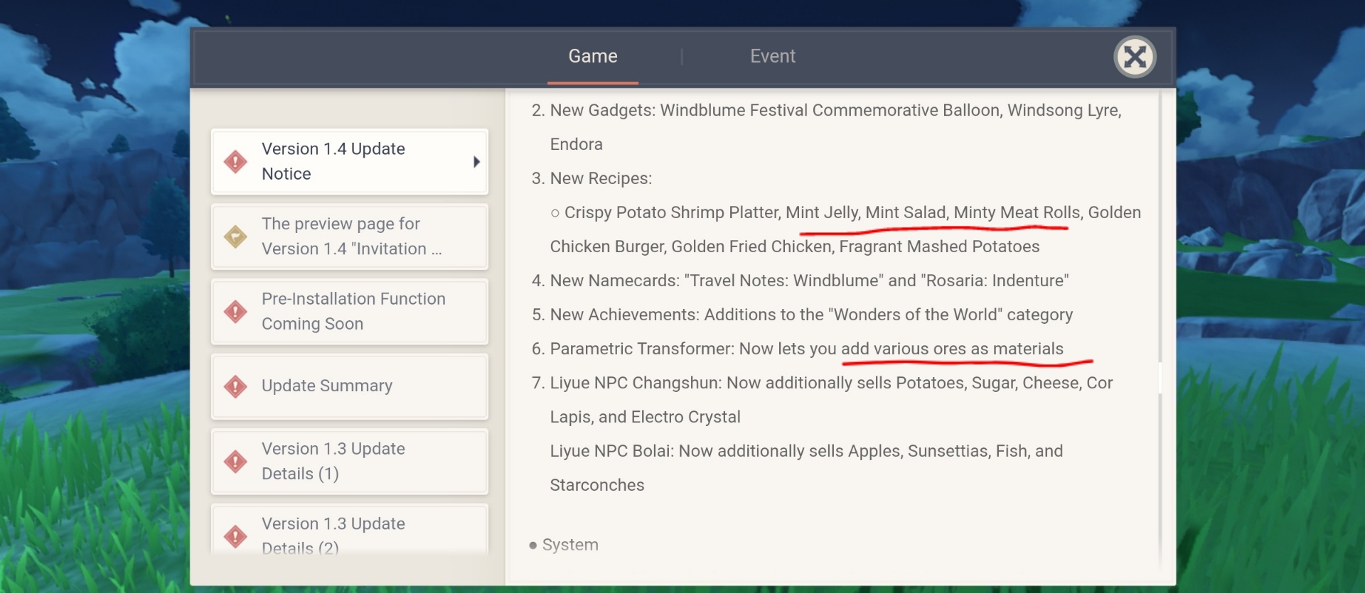 Finally the Magical Ores and Mint have some use Genshin Impact | HoYoLAB