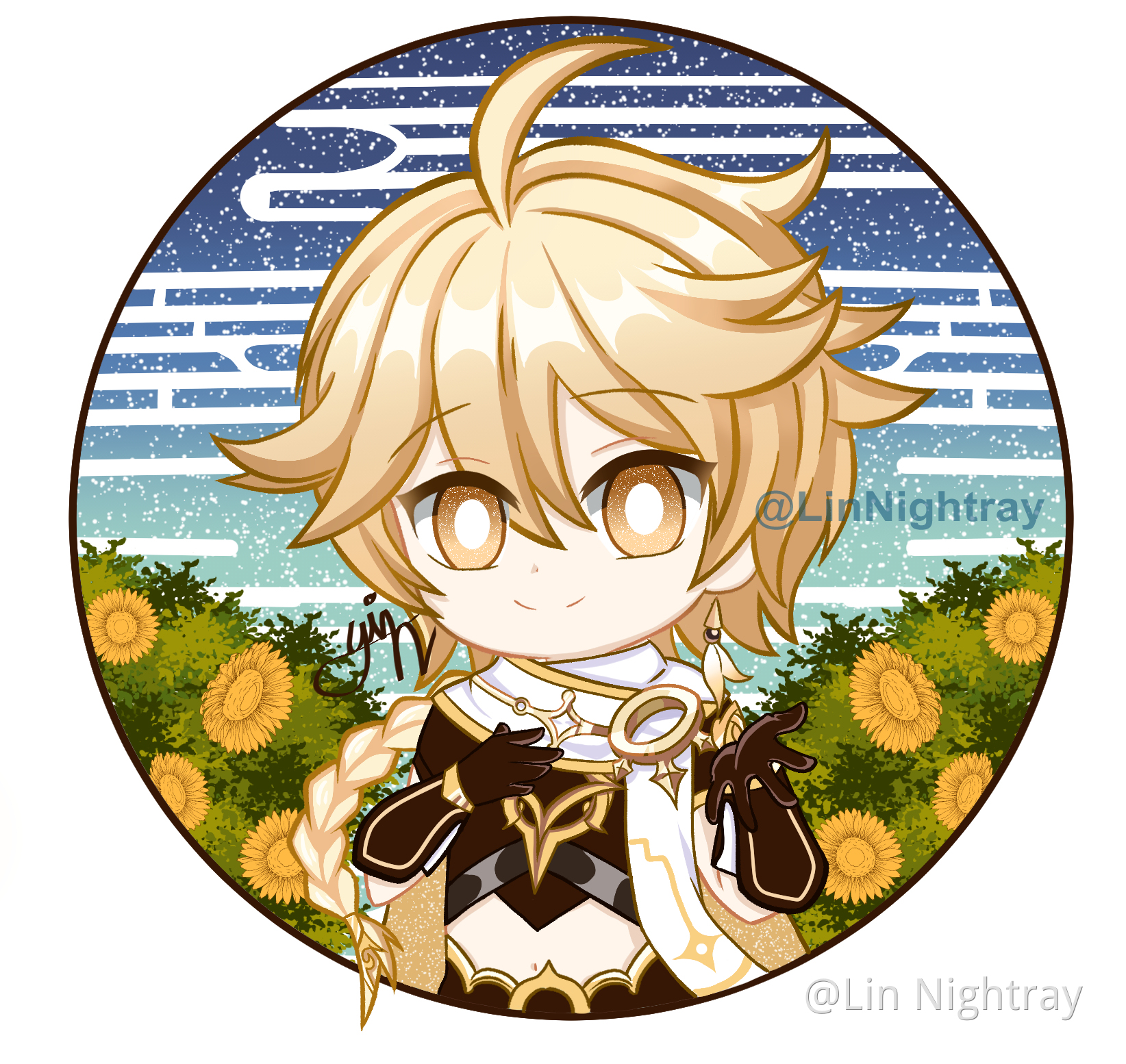 Traveler Male/Aether Chibi Fanart Genshin Impact | HoYoLAB