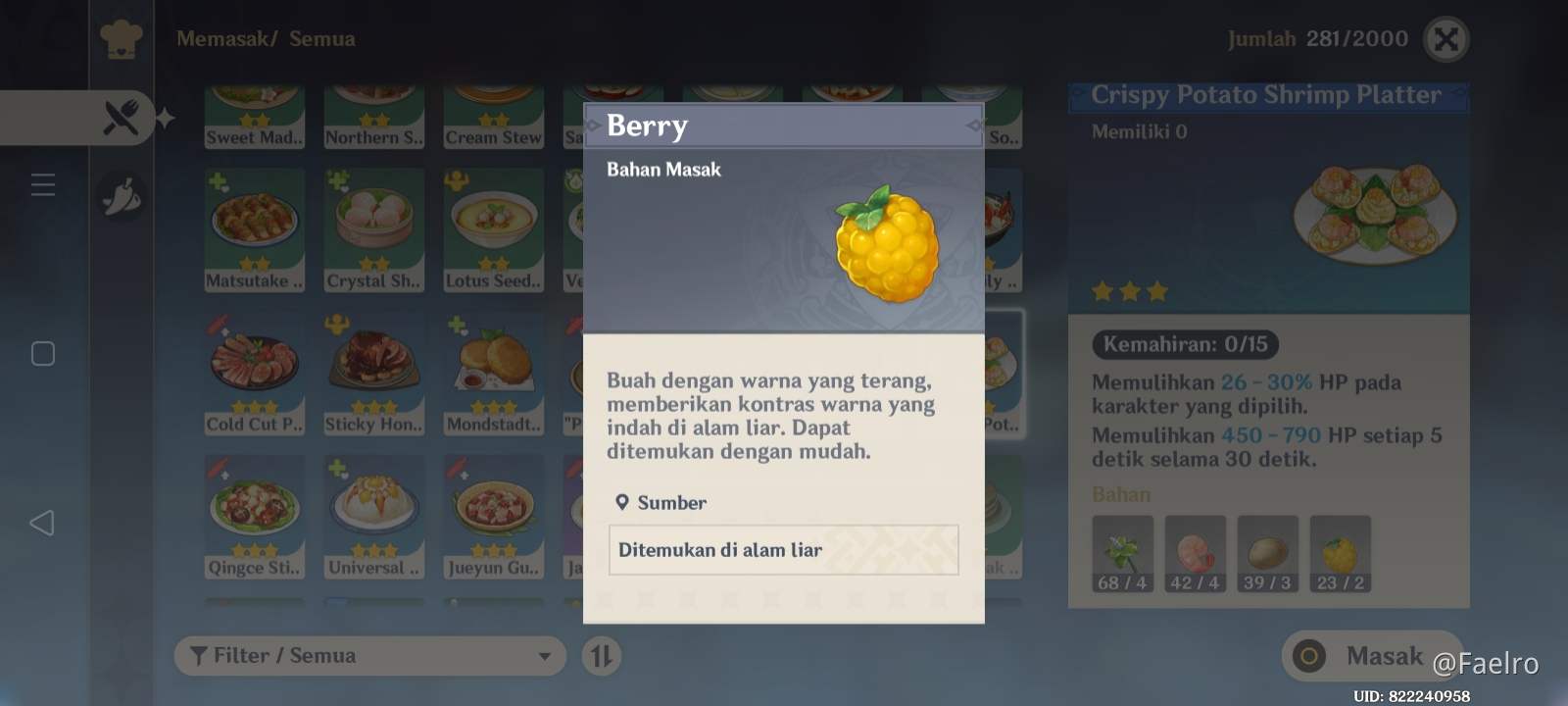 [1.4 Guide] Guide to making crispy Potato Shrimp Plater Genshin Impact ...