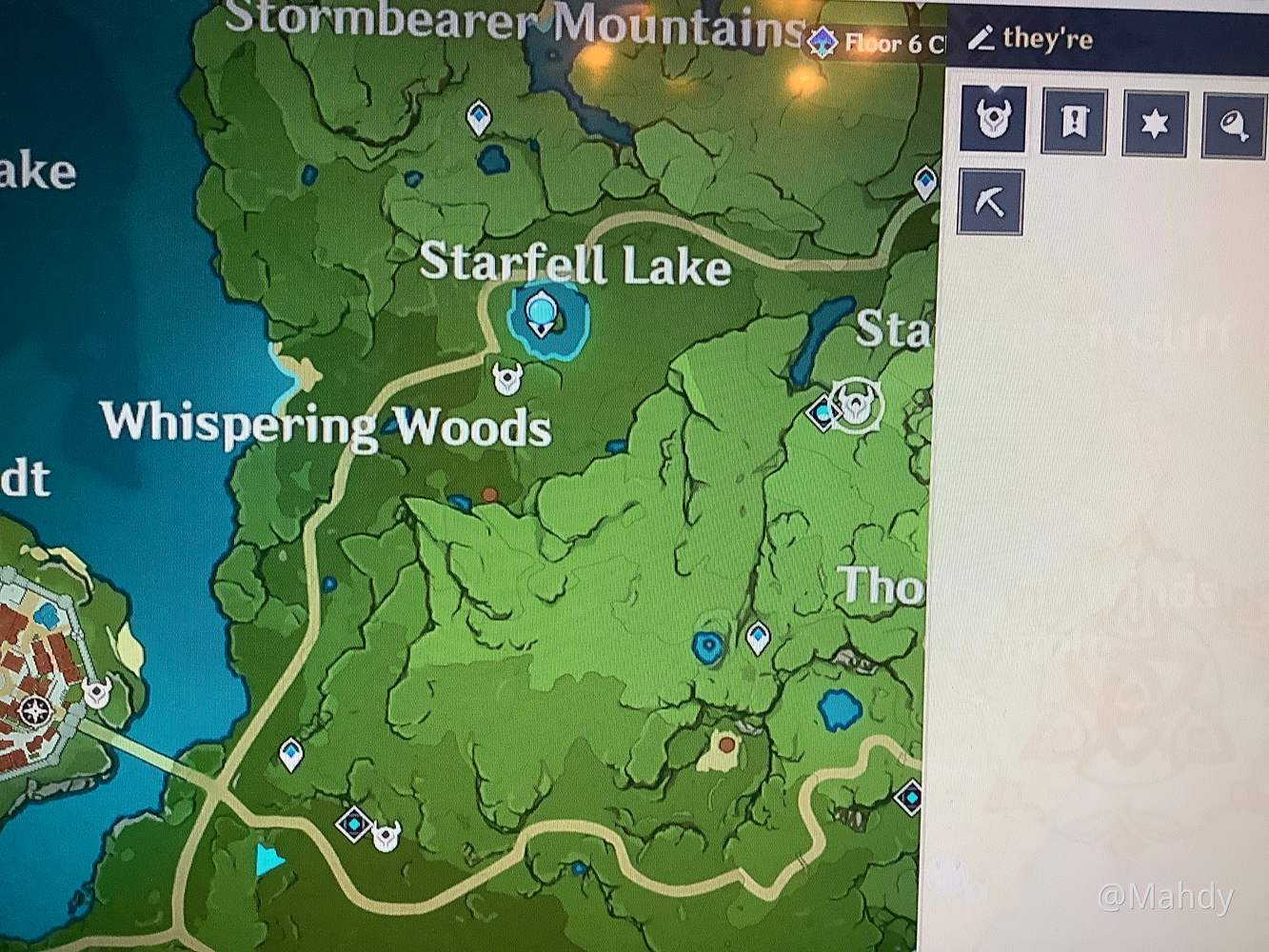 My marks on the map to dandelions and their names Genshin Impact | HoYoLAB