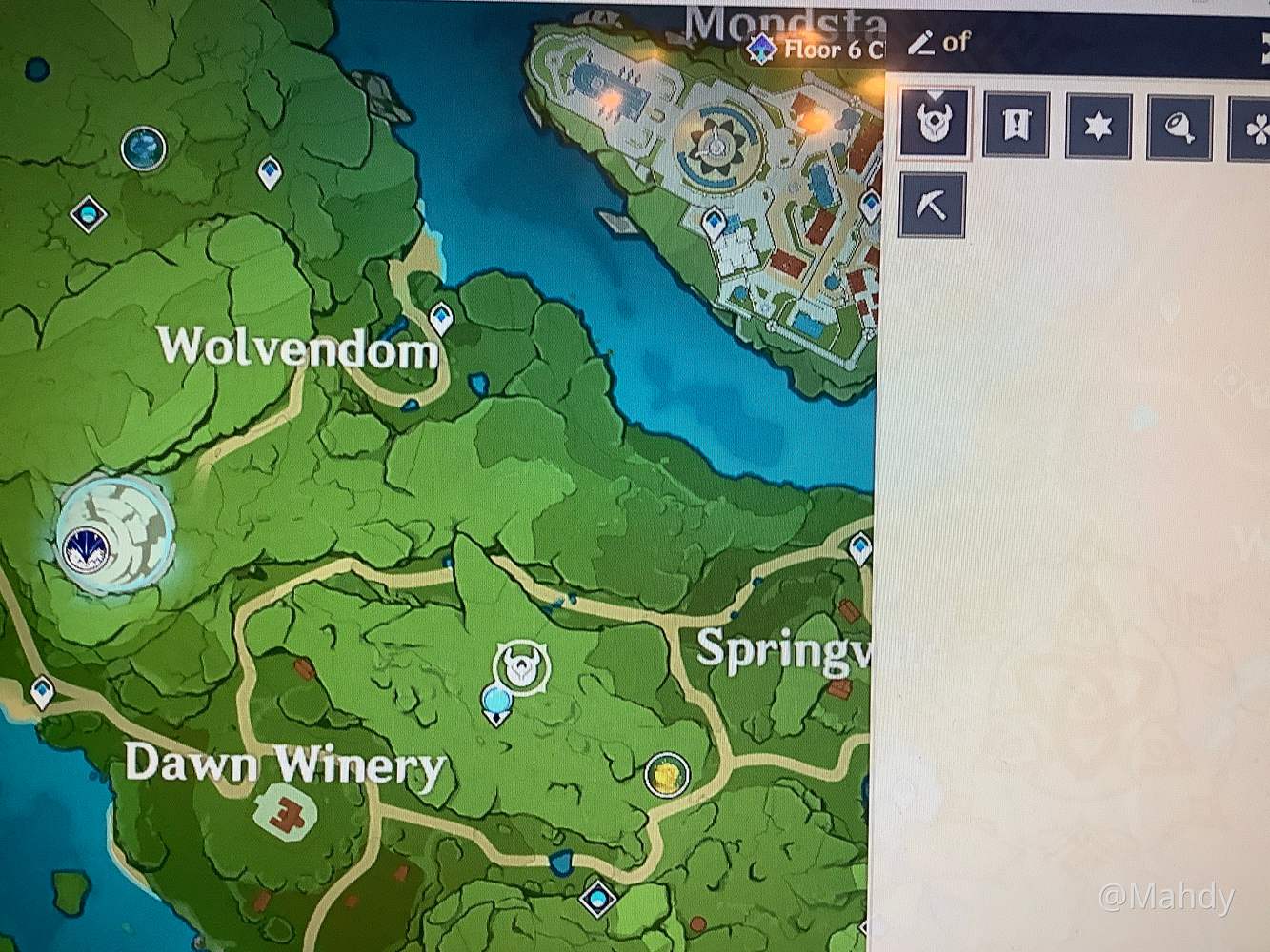 My marks on the map to dandelions and their names Genshin Impact | HoYoLAB