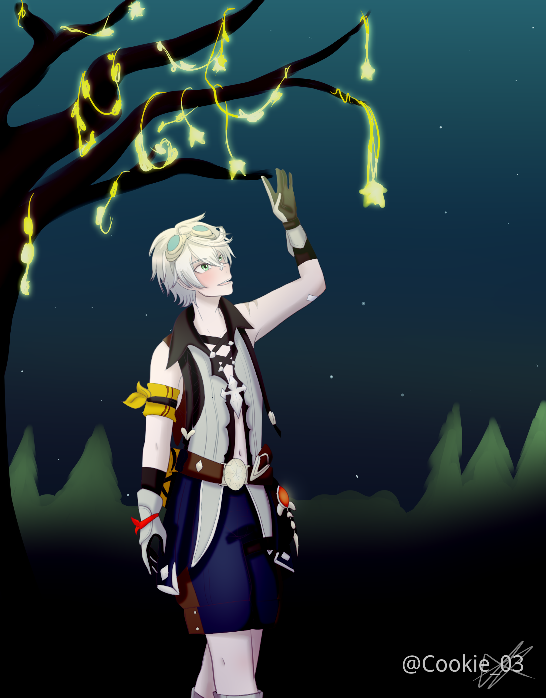 Bennet en un paseo nocturno Genshin Impact | HoYoLAB