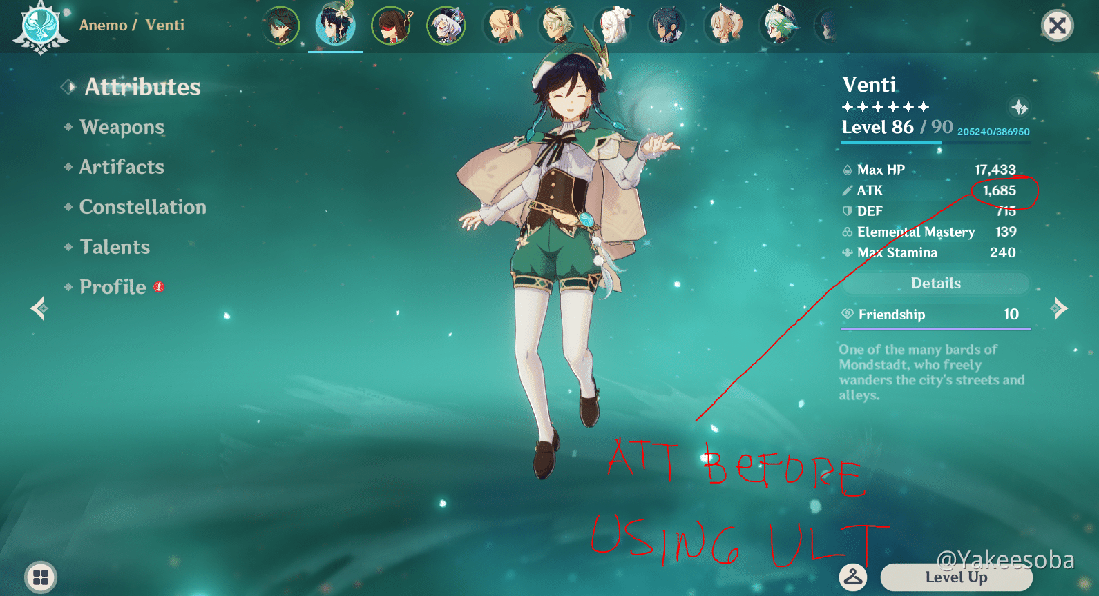 VENTI SUPPORT +40% ATTACK TEAM BUFF Genshin Impact | HoYoLAB