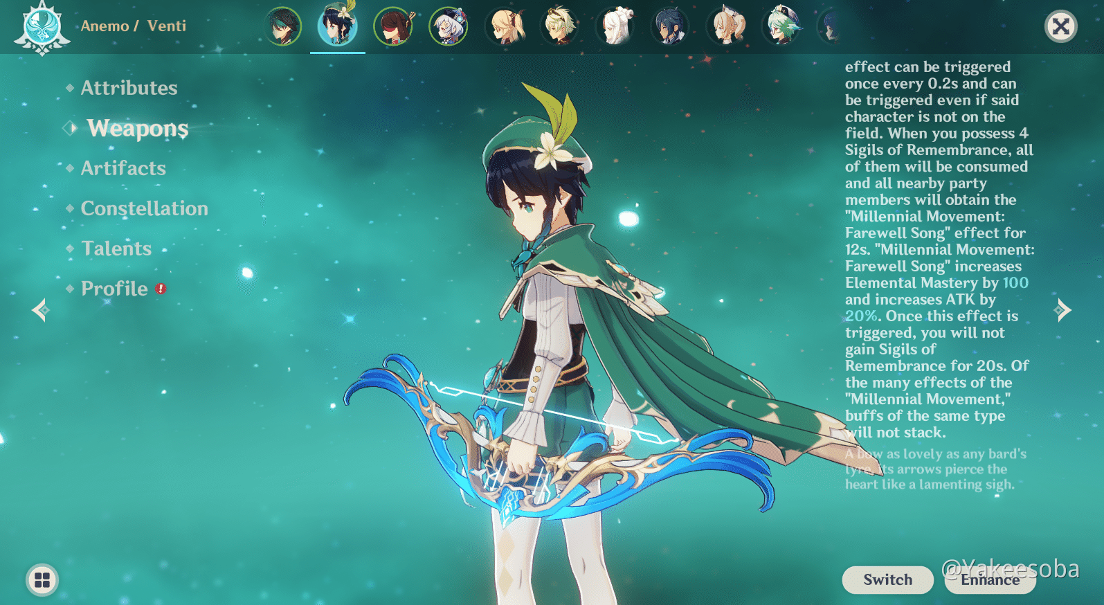 VENTI SUPPORT +40% ATTACK TEAM BUFF Genshin Impact | HoYoLAB