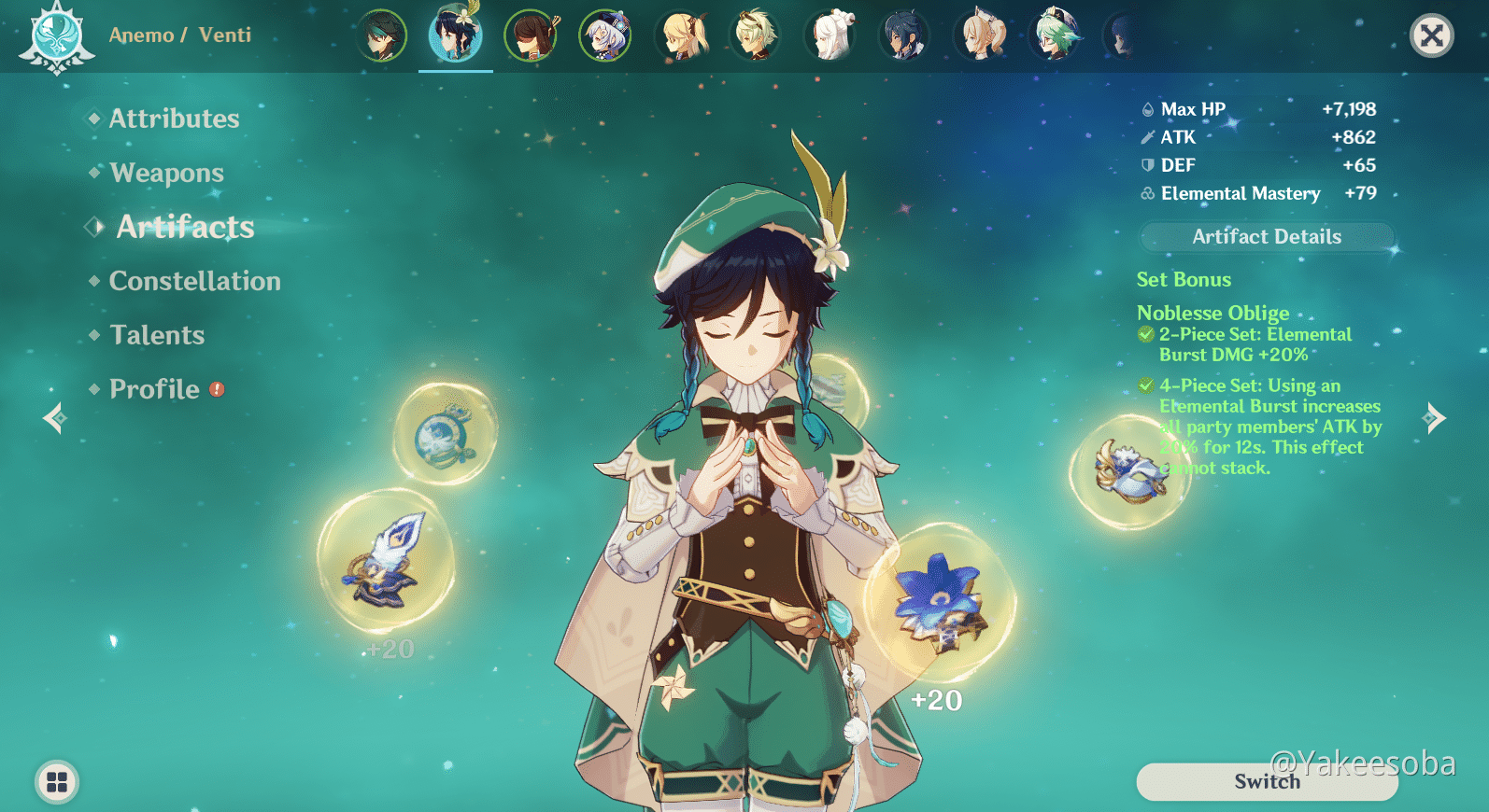 VENTI SUPPORT +40% ATTACK TEAM BUFF Genshin Impact | HoYoLAB