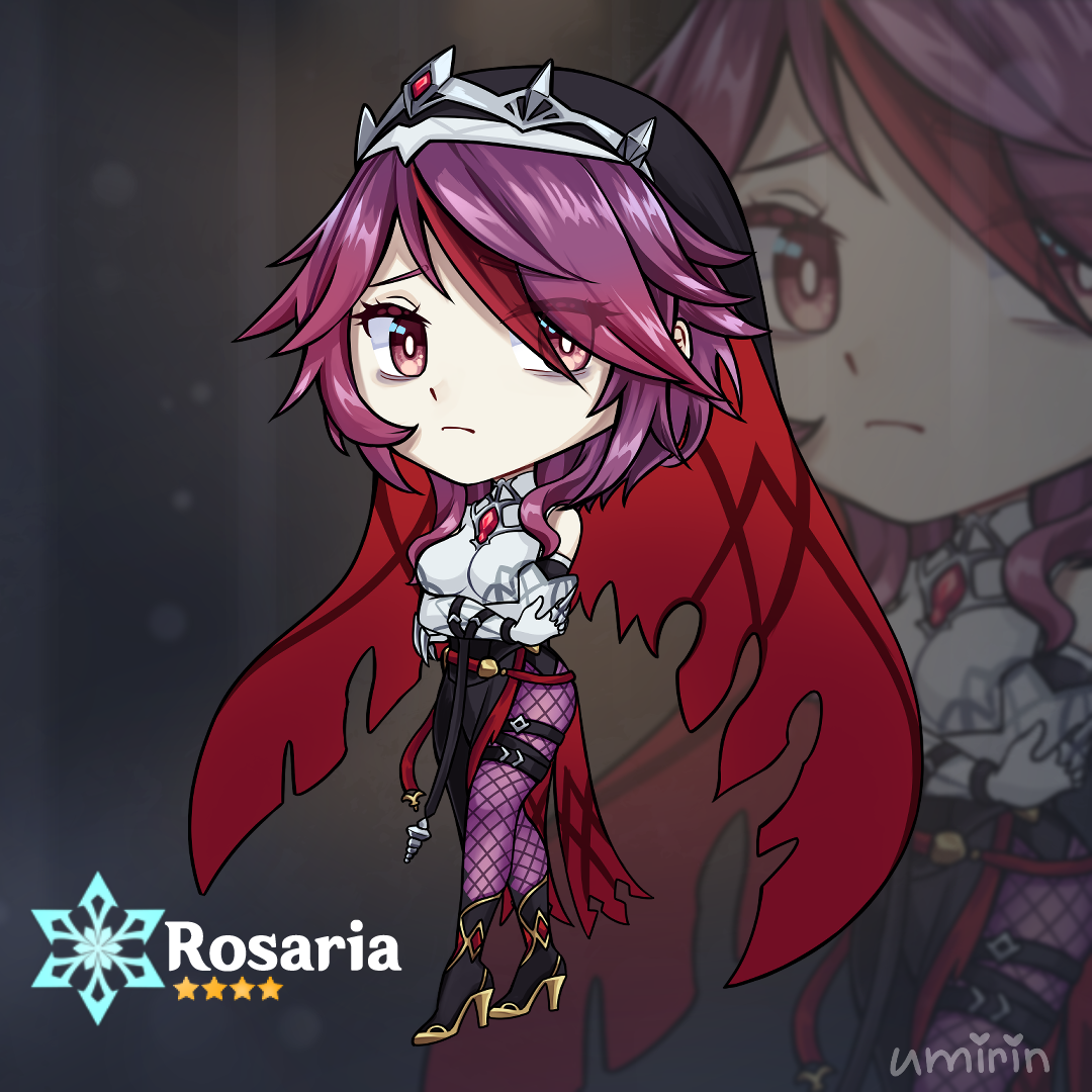 My chibi fanart of Rosaria Genshin Impact | HoYoLAB