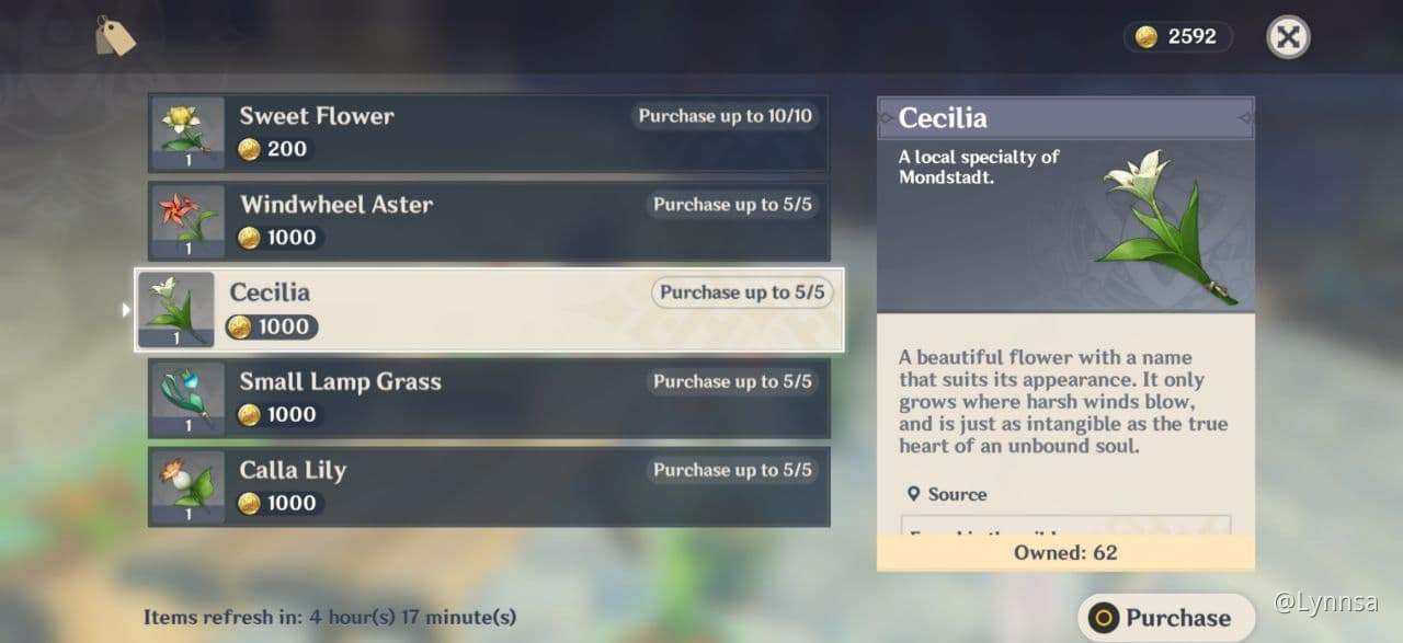 [V1.4 Guide] Locations of all Cecilias in Starsnatch Cliff Genshin ...