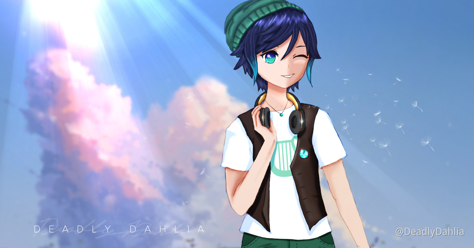 I drew a modern version of Venti! Genshin Impact | HoYoLAB