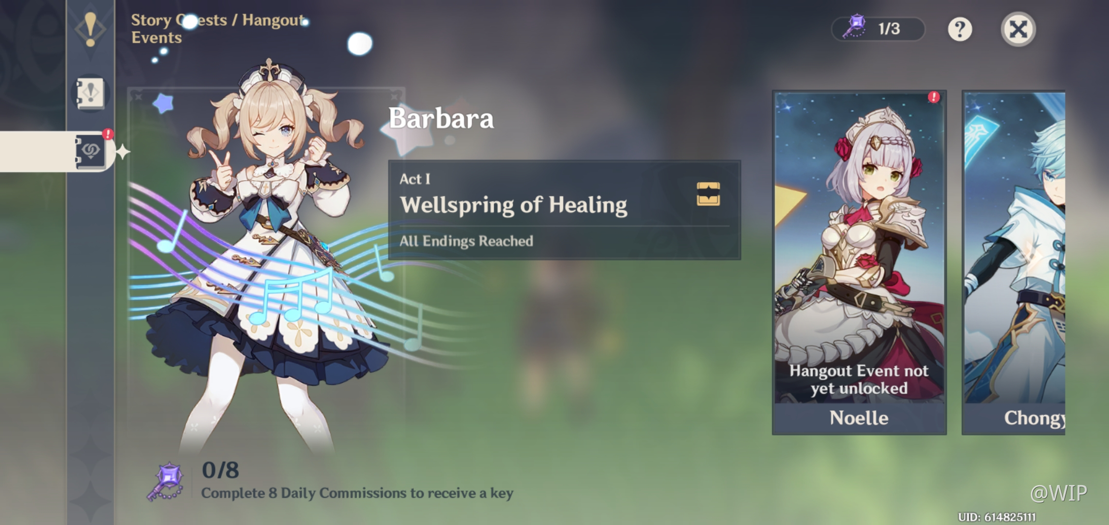 [V1.4 Guide] Barbara Hangout Event Minimalist Guide - All 5 Endings ...