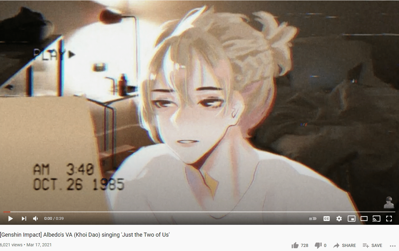 Albedo English VA sings "Just the two of Us" Genshin Impact | HoYoLAB