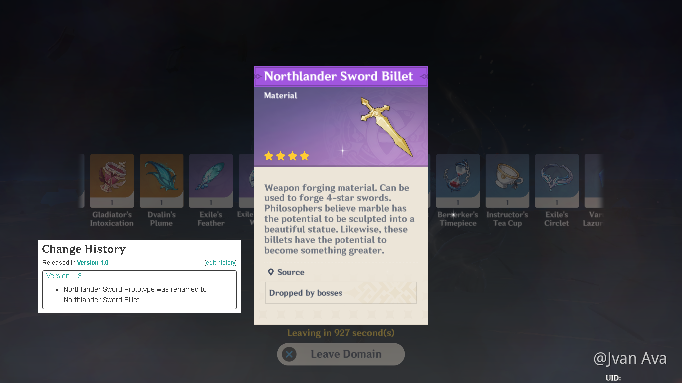 Sword Prototype ~> Sword Billet Genshin Impact | HoYoLAB