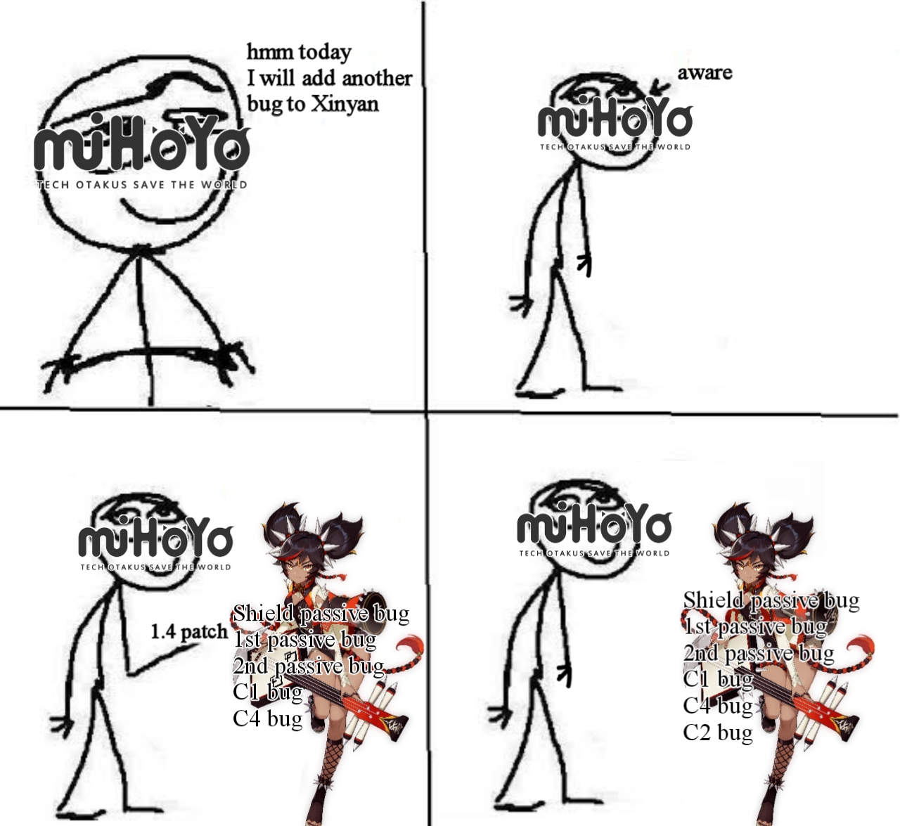 Can't wait to see what other bug mihoyo will give to Xinyan in the future Genshin Impact | HoYoLAB