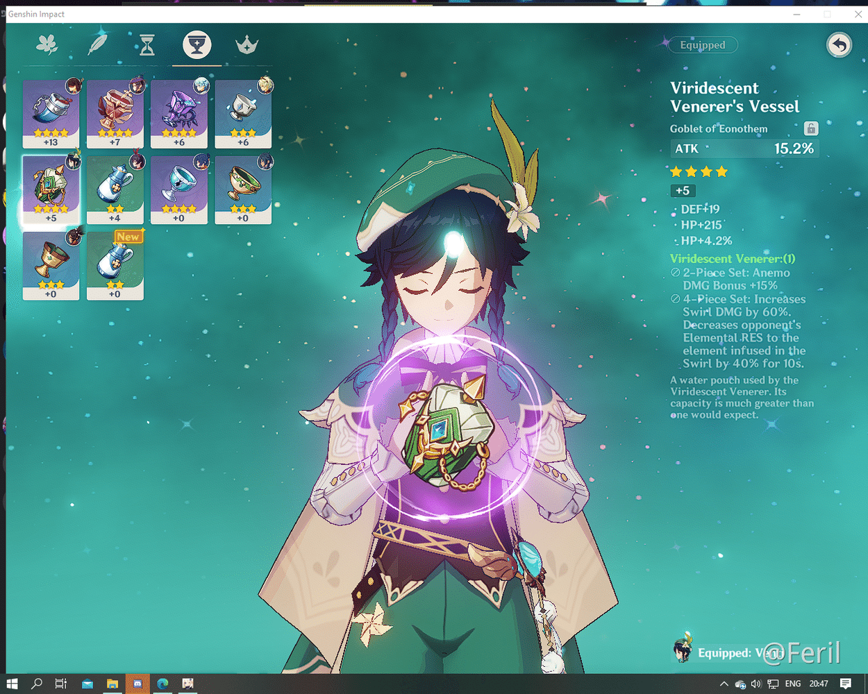 (Guide 1.4) VENTI guide TAKE THESE Weapon AND Artifact AND SEE RESULT ...