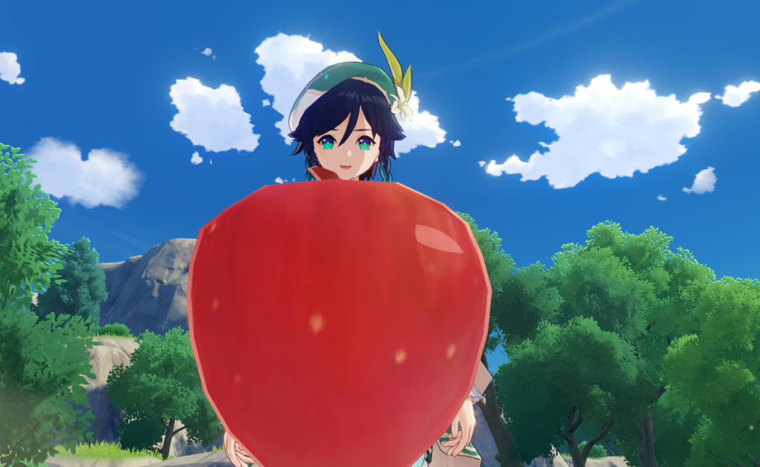 Venti and floating apple Genshin Impact | HoYoLAB
