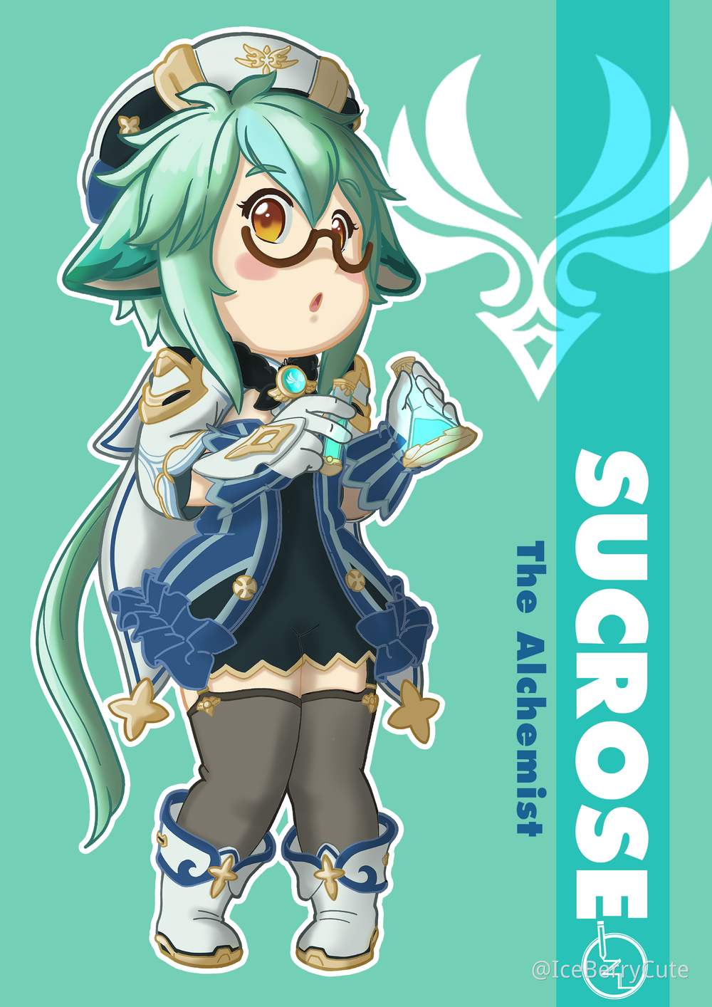 Sucrose chibi fanart | Genshin Impact | HoYoLAB