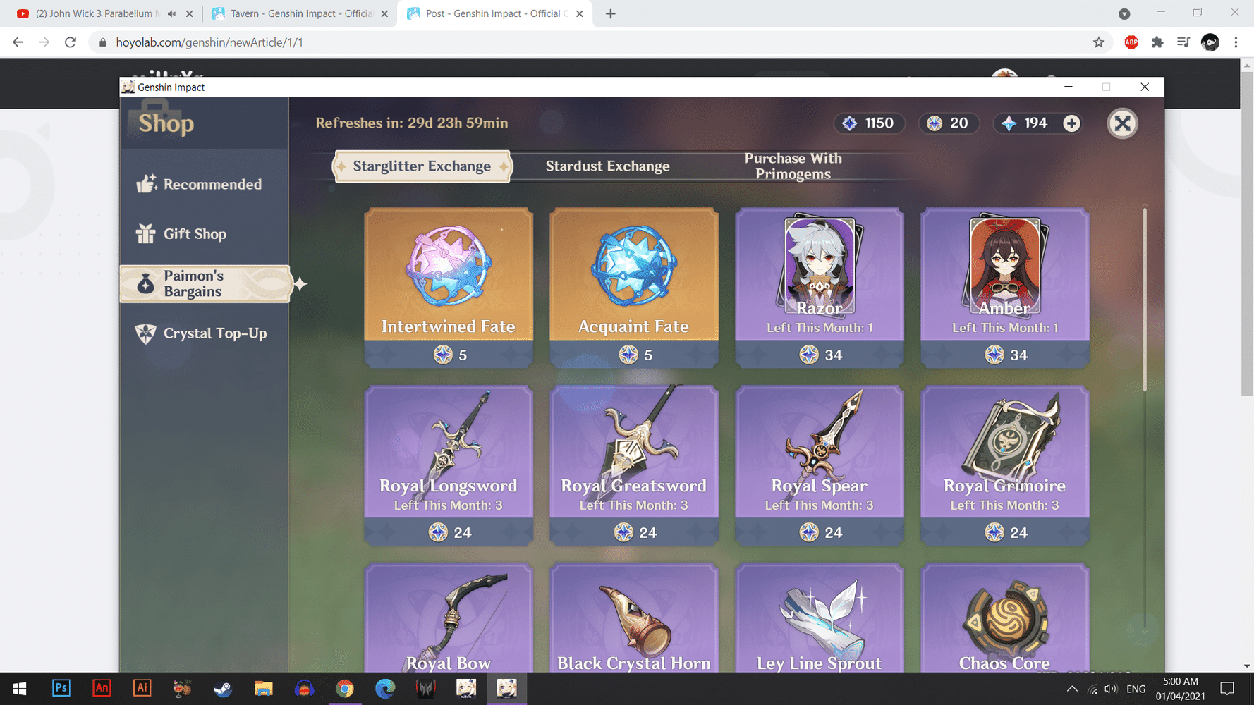 I got you FAM (Paimon's Bargains and Abyss Blessing) Genshin Impact ...