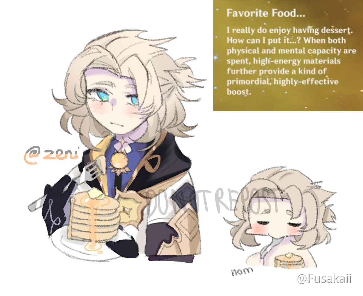 Albedo's favourite food Genshin Impact | HoYoLAB