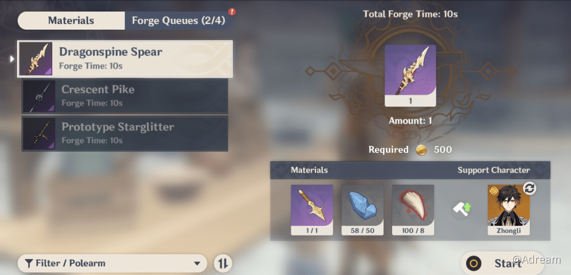 [V1.4 Guide] How to make Dragon weapon! #dragontooth Genshin Impact ...