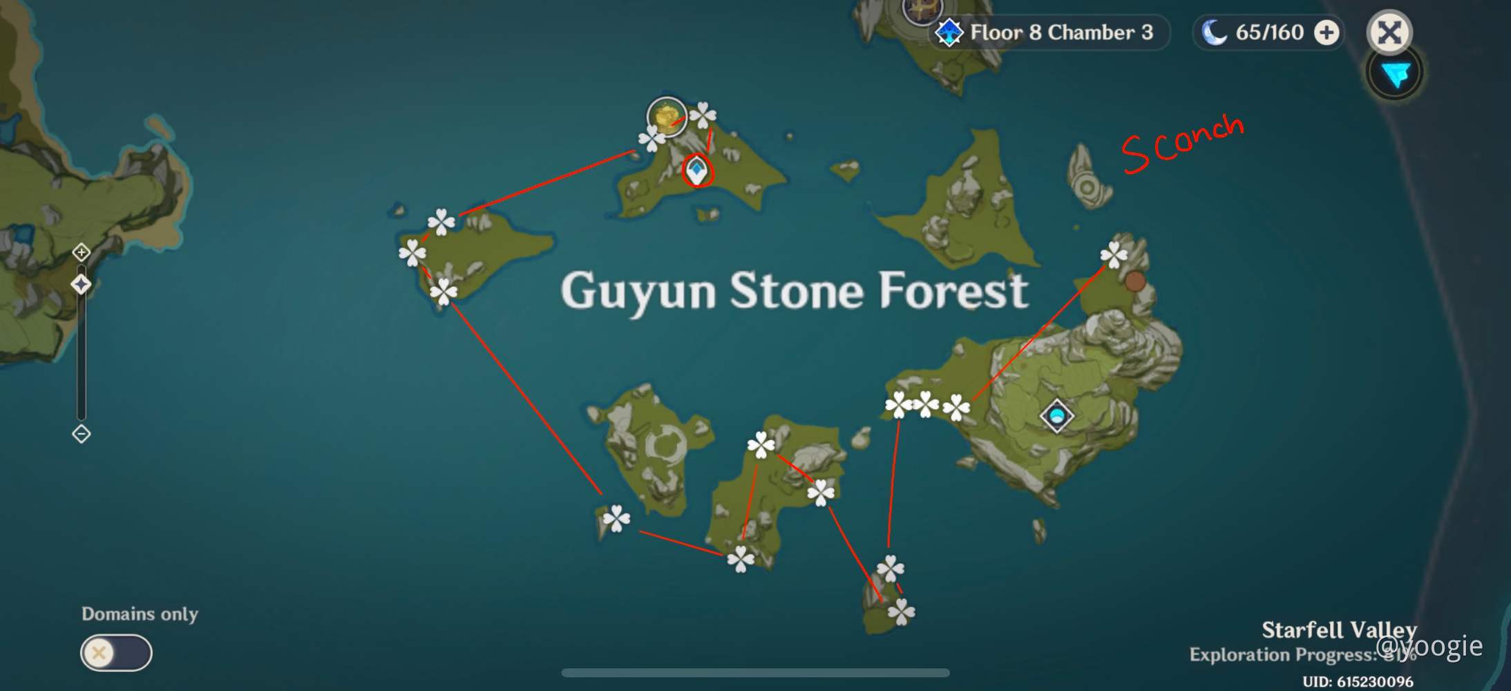 Rosaria and Childe farming route! (vallberry and starconch) Genshin ...