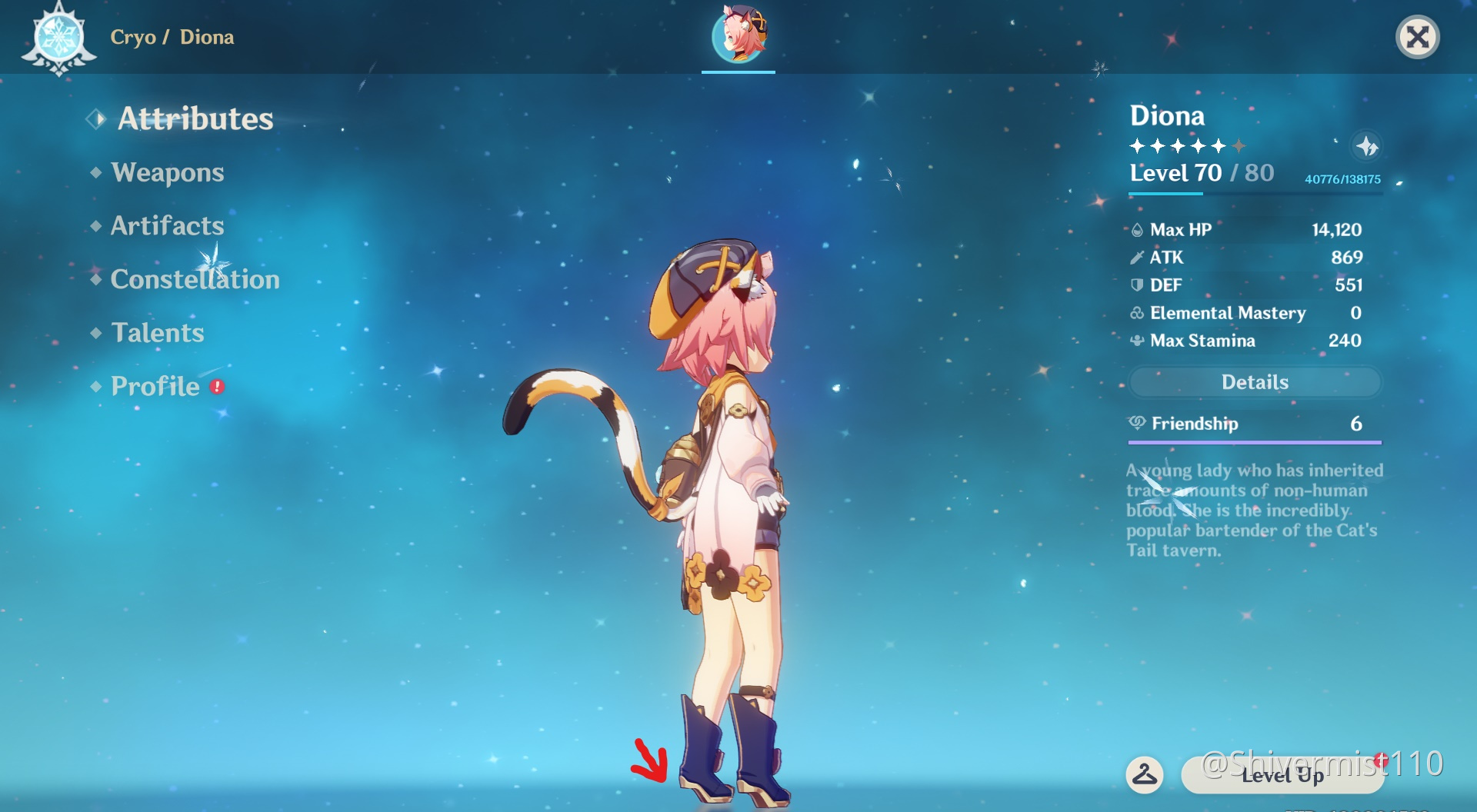 I just noticed that Diona is always standing on her toes. Genshin ...